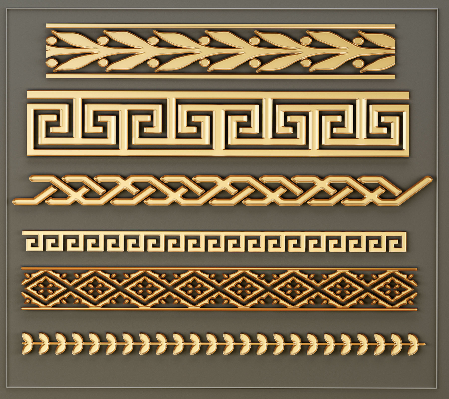 3D model 20model border pattern vol1 VR / AR / low-poly | CGTrader