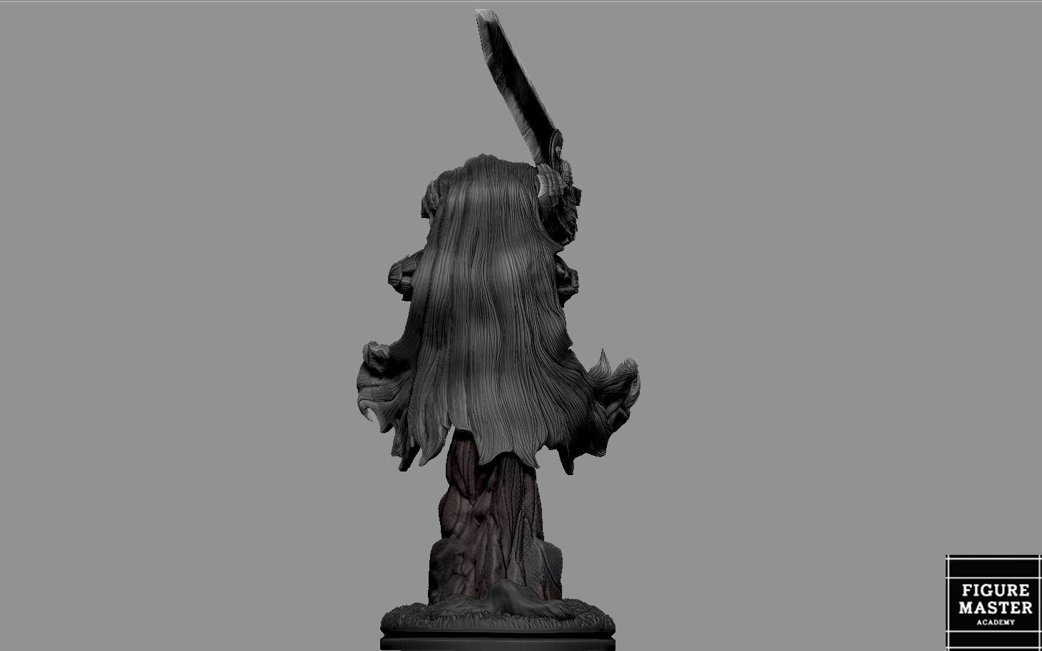 BERSERK GUTS ON EDGE FANTASY ANIME SWORD CHARACTER 3D model 3D ...