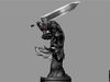 BERSERK GUTS ON EDGE FANTASY ANIME SWORD CHARACTER 3D model 3D ...