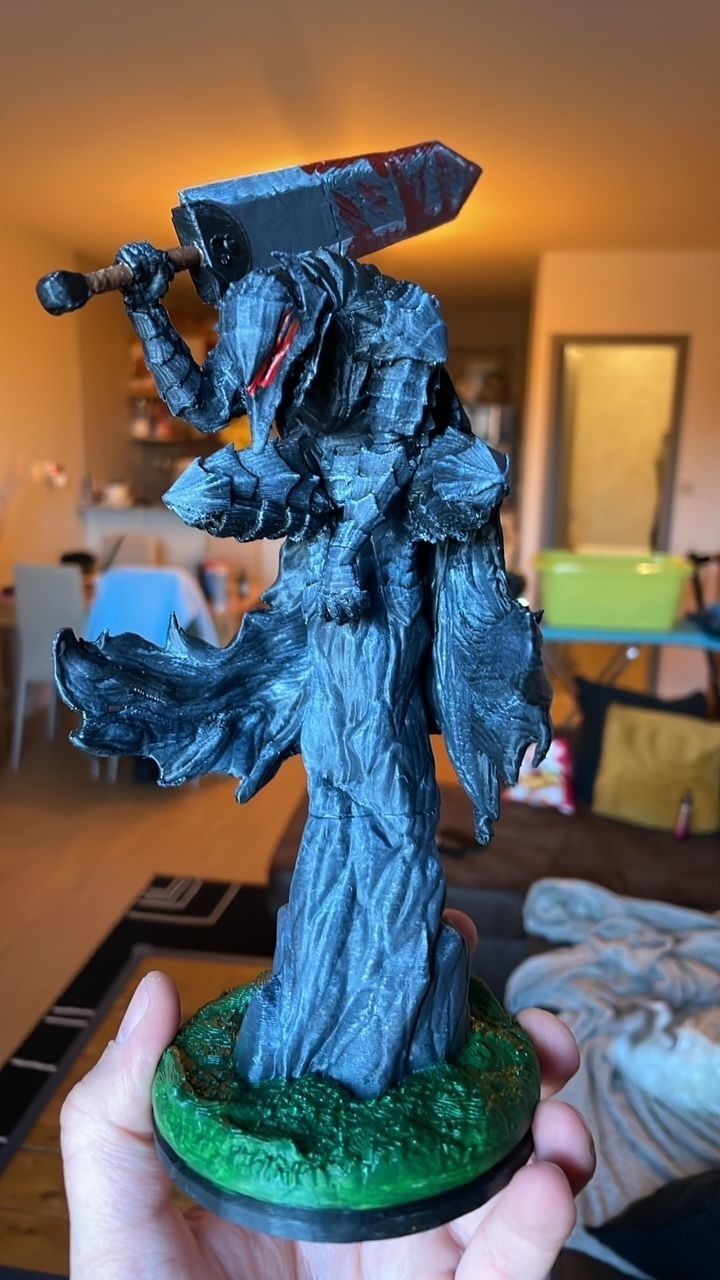 BERSERK GUTS ON EDGE FANTASY ANIME SWORD CHARACTER 3D model 3D ...