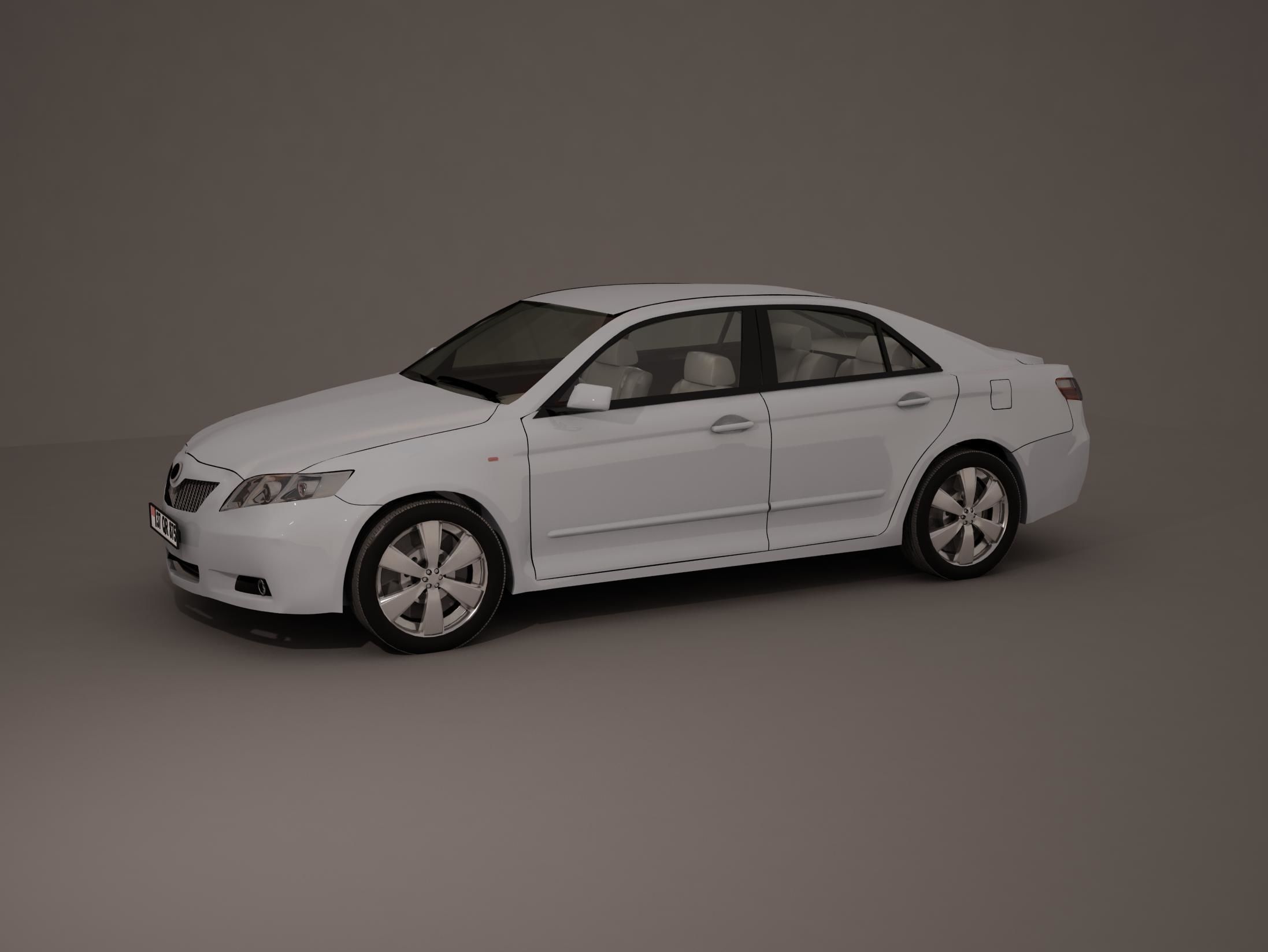 3D model Sedan car grey VR / AR / low-poly | CGTrader