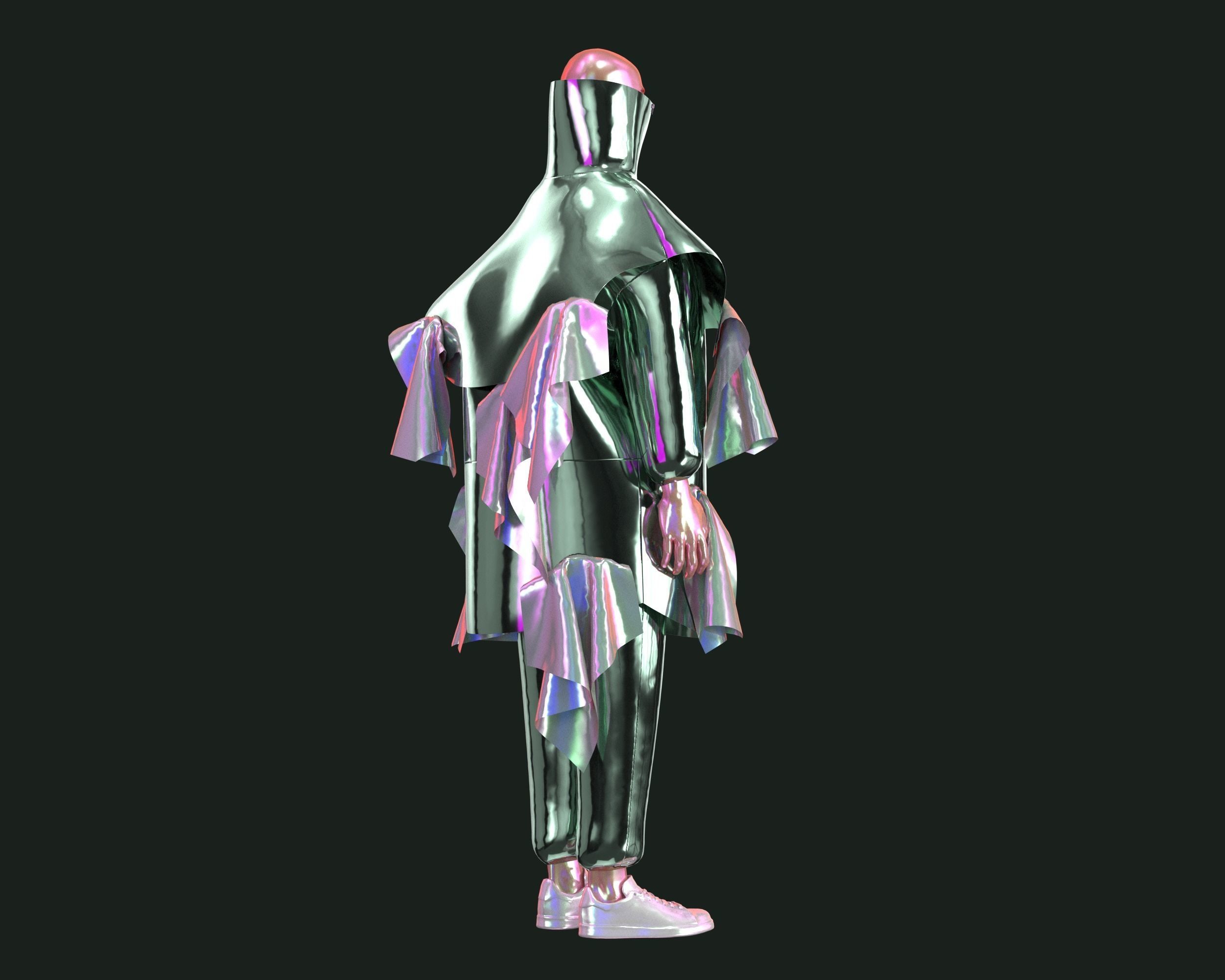3D model NFT-Mens Metal Dress In Low Poly VR / AR / low-poly | CGTrader