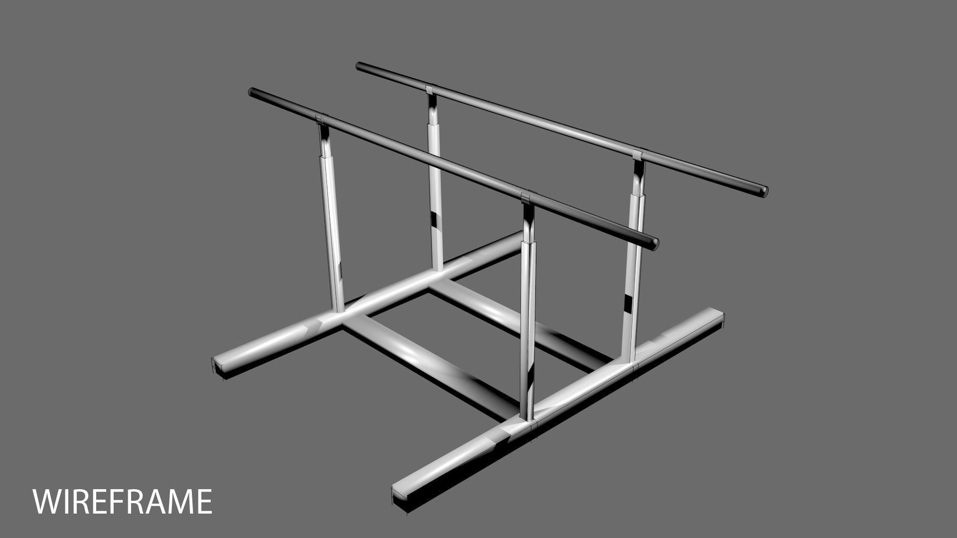 Gymnastics Equipment - Parallel Bars 3D model | CGTrader