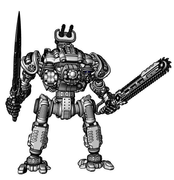 Project Quixote-28mm Presupported Dieselpunk Modular Mech Kit 3D model ...