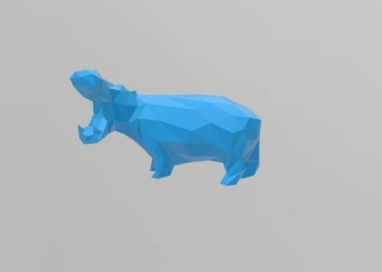 3D Printable Low Poly Hippopotamus STL File 3D model 3D printable ...