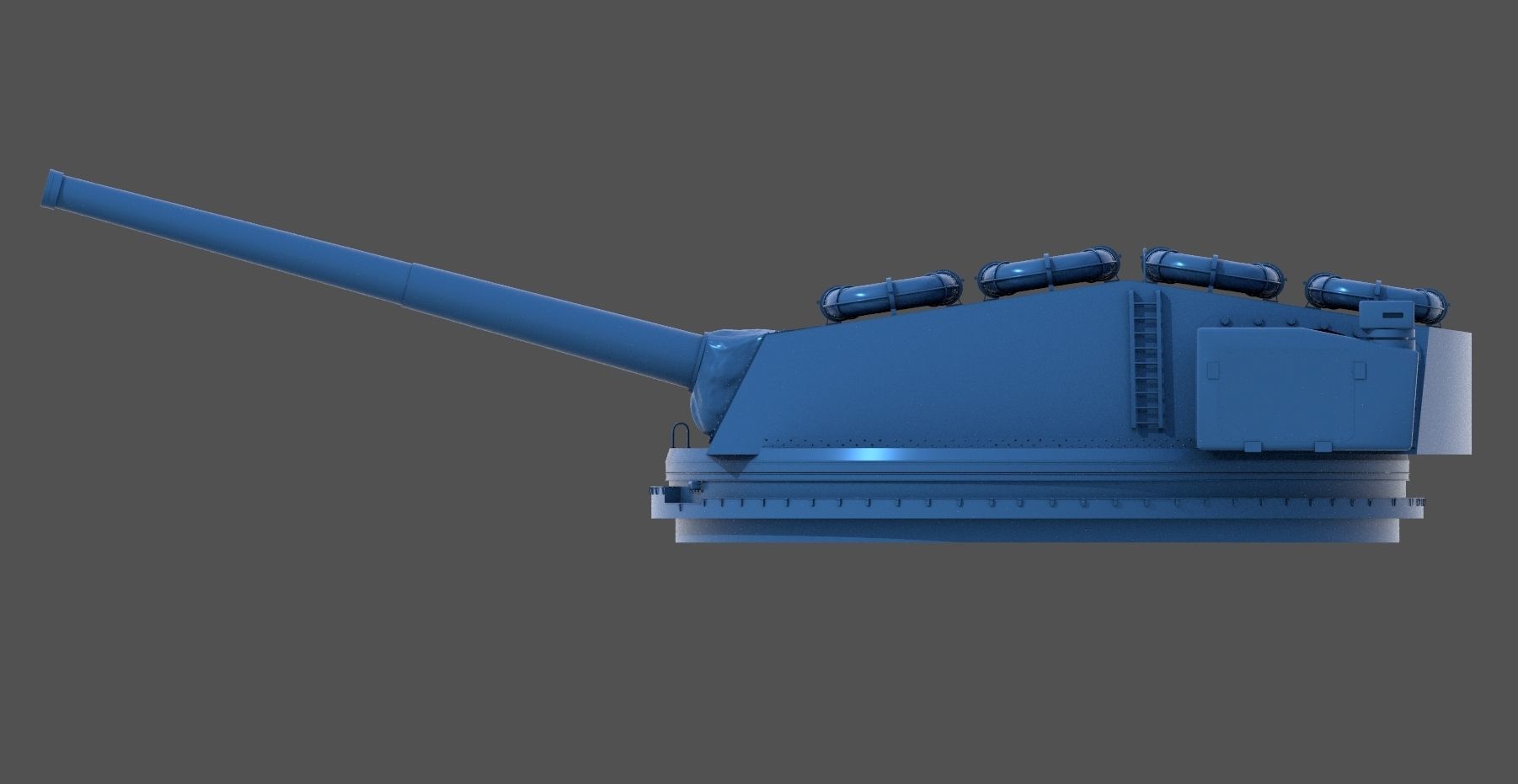 381mm WW2 Italian turret n1 - Personal license - 1-200 scale 3D model ...