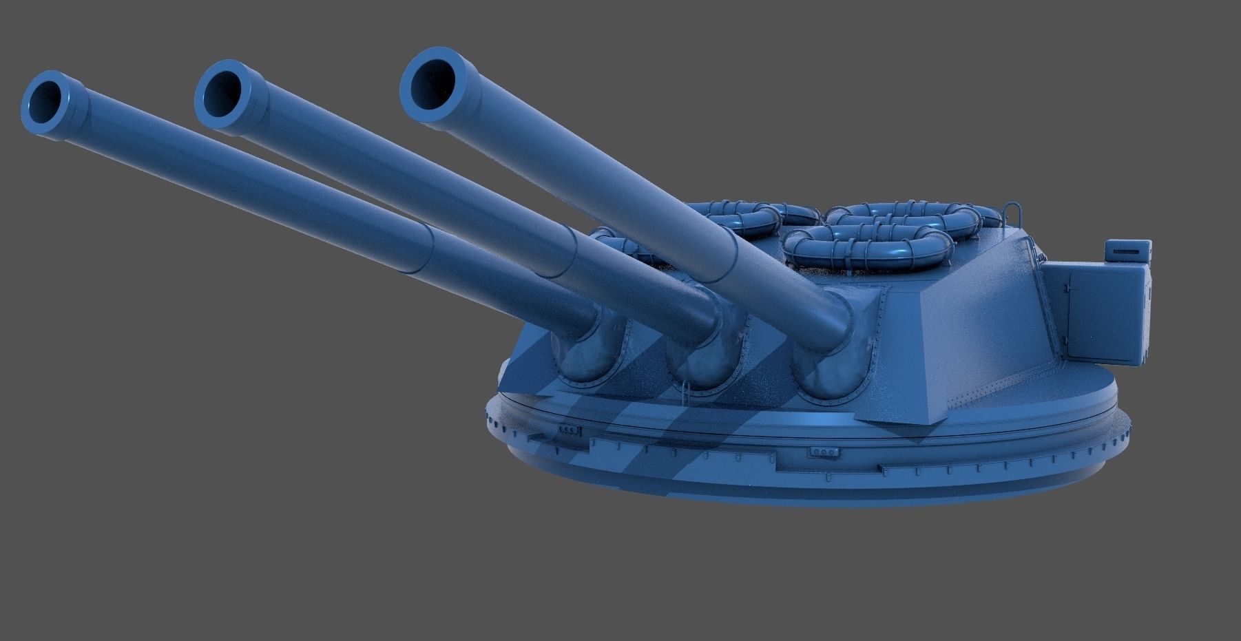 381mm WW2 Italian turret n1 - Personal license - 1-200 scale 3D model ...