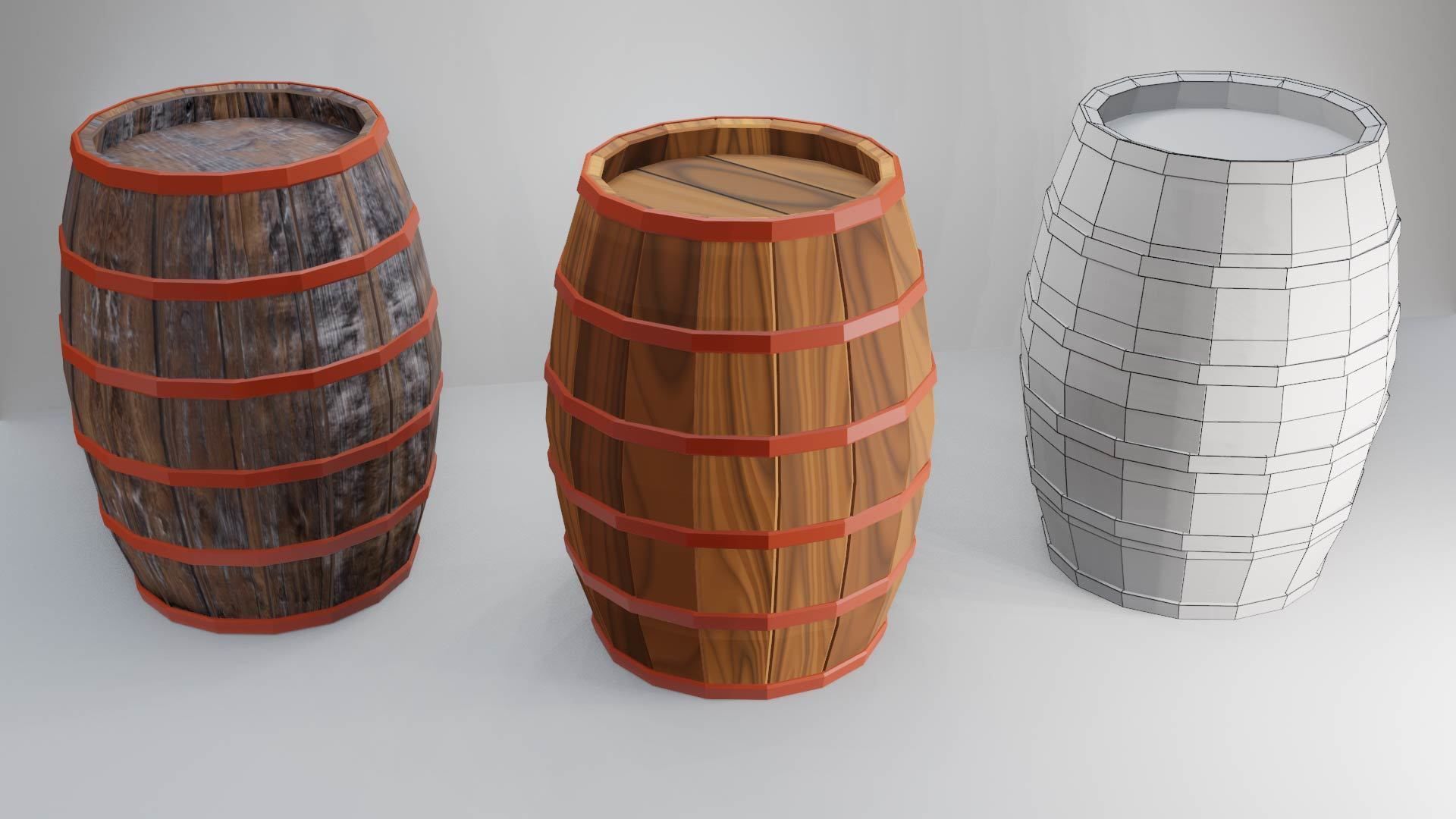 3D model Wood Barrel Generator VR / AR / low-poly | CGTrader