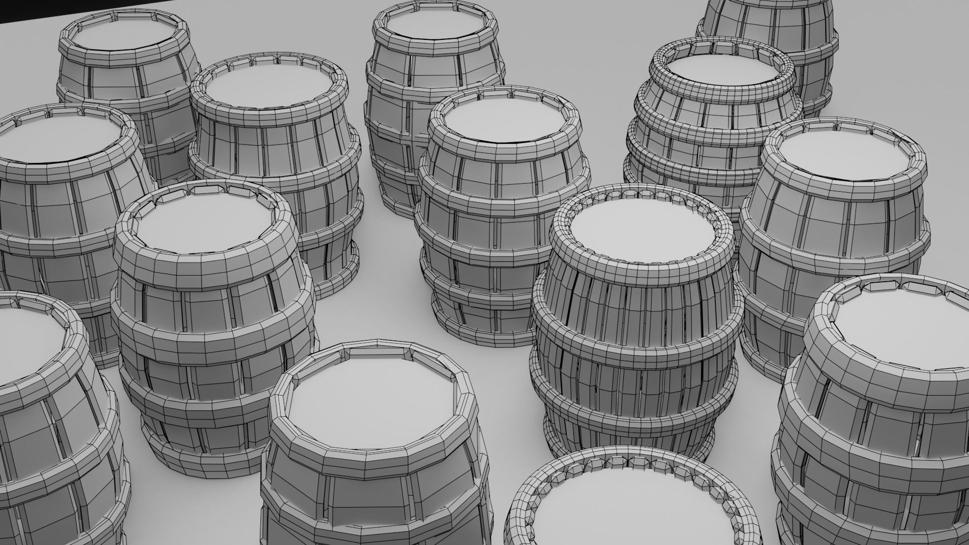 3D model Wood Barrel Generator VR / AR / low-poly | CGTrader