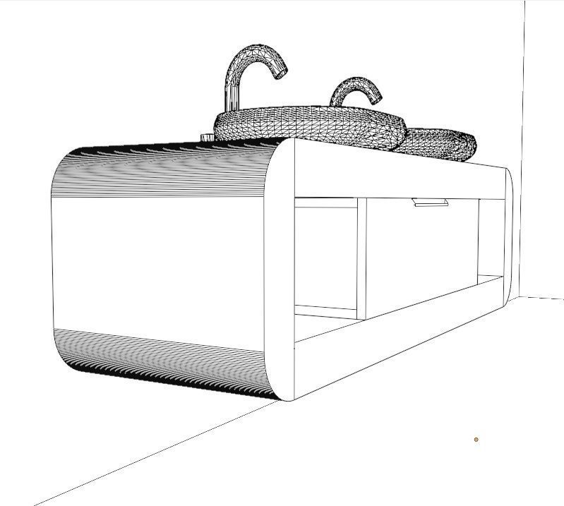 Furniture - Cabinets Bathroom white free 3D model | CGTrader