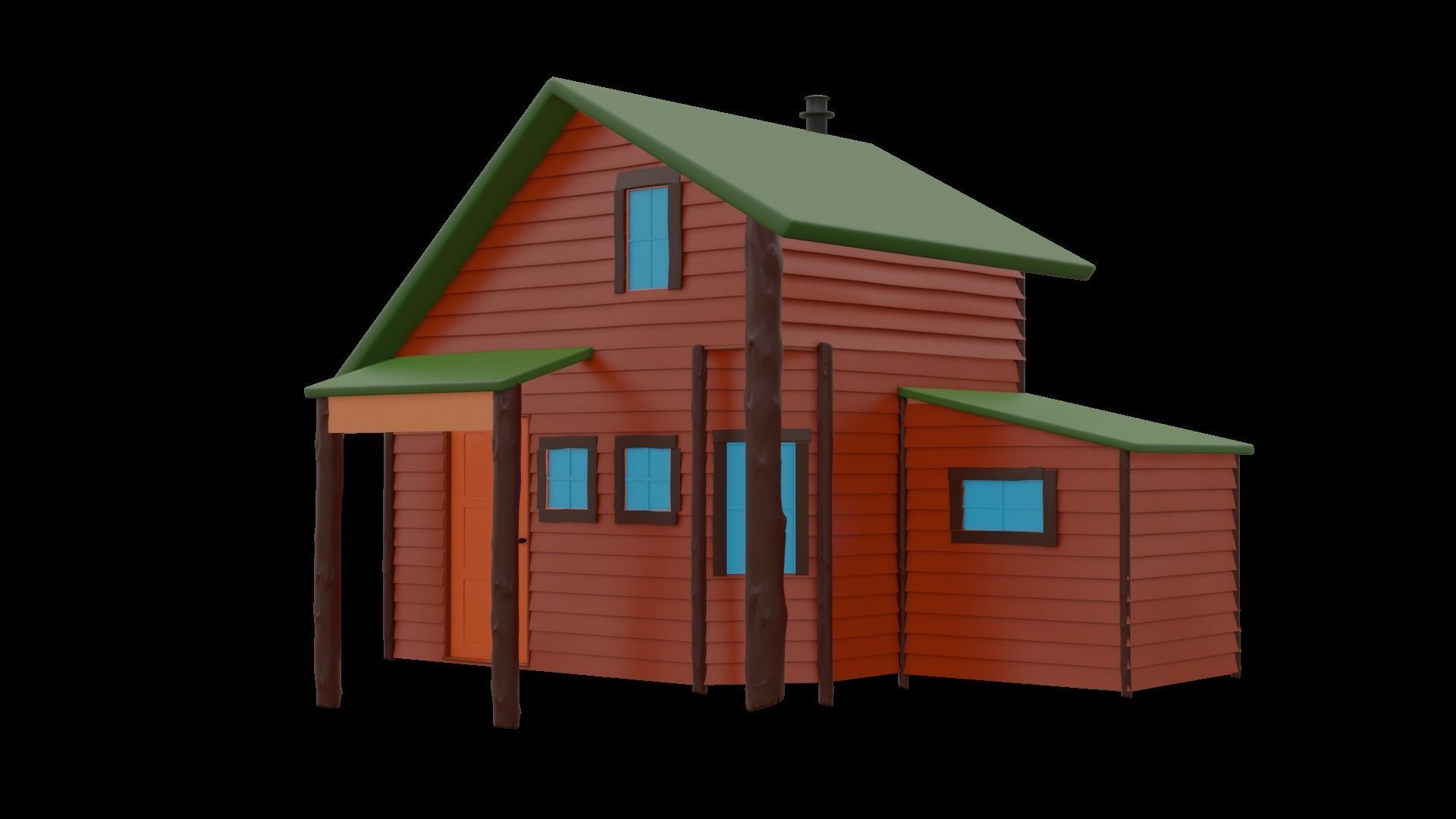 Untextured Abandoned old house free VR / AR / low-poly 3D model | CGTrader