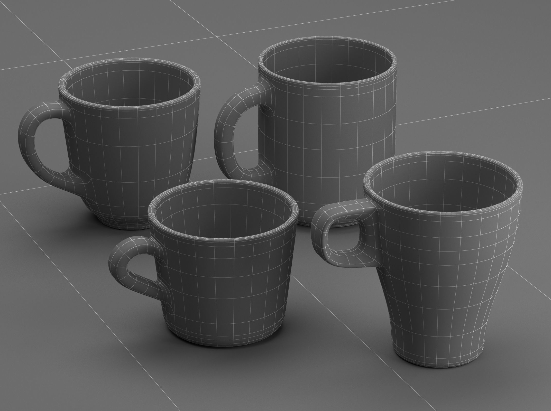 Coffee Mug Set 3D model | CGTrader