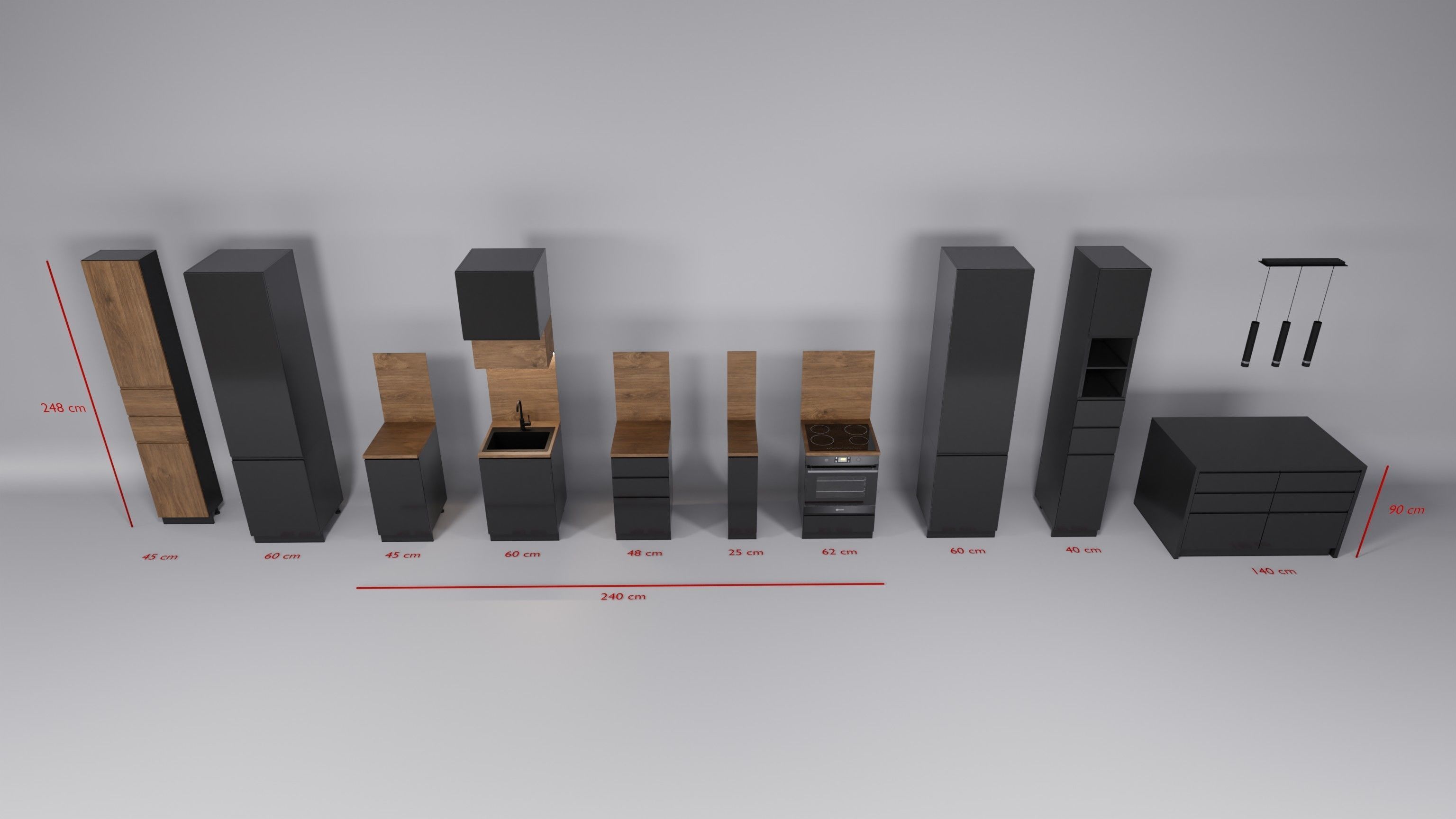 3D model Luxury Kitchen Assets SET 1 Moddular VR / AR / low-poly | CGTrader