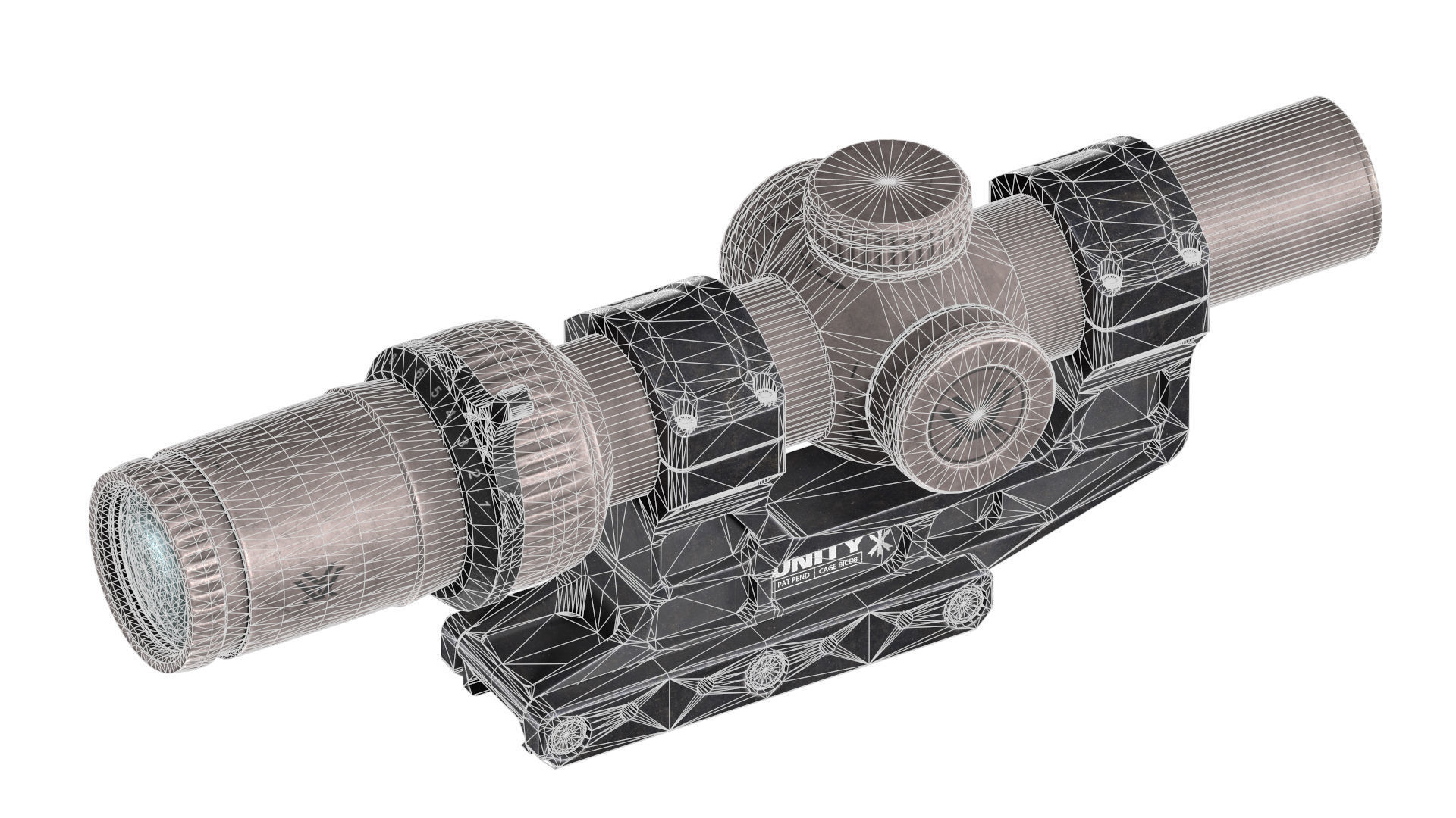 3D model MILITARY VORTEX 1X8 LPVO RIFLE SCOPE VR / AR / low-poly | CGTrader