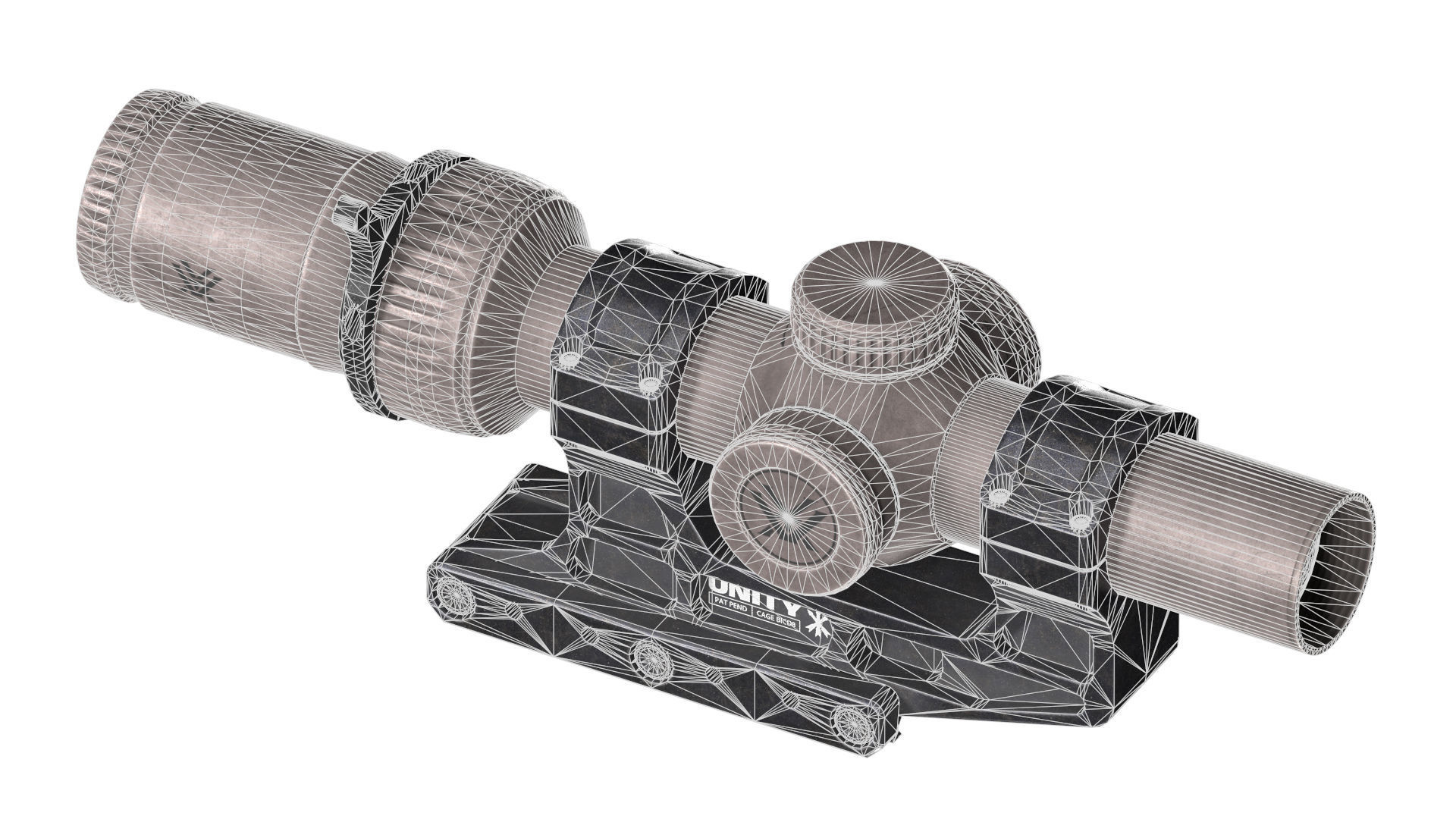 3D model MILITARY VORTEX 1X8 LPVO RIFLE SCOPE VR / AR / low-poly | CGTrader