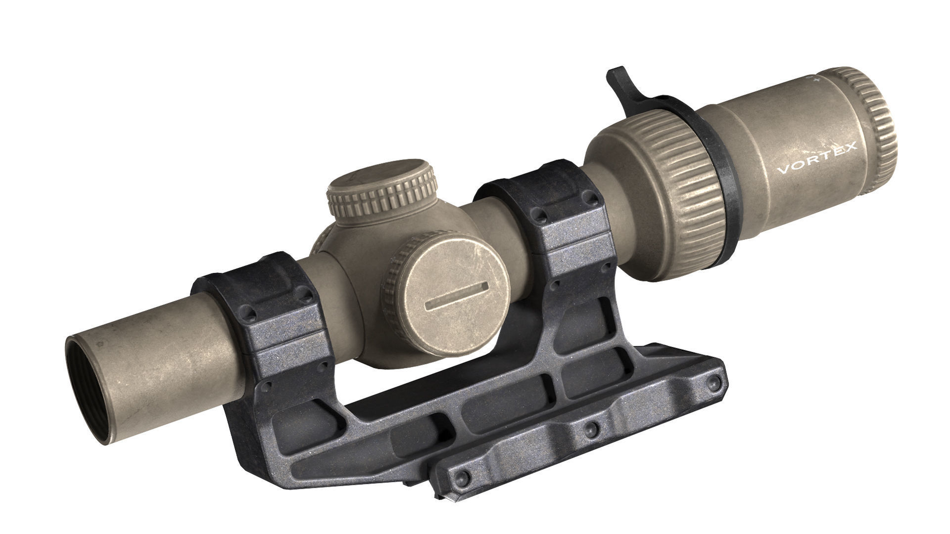 3D model MILITARY VORTEX 1X8 LPVO RIFLE SCOPE VR / AR / low-poly | CGTrader