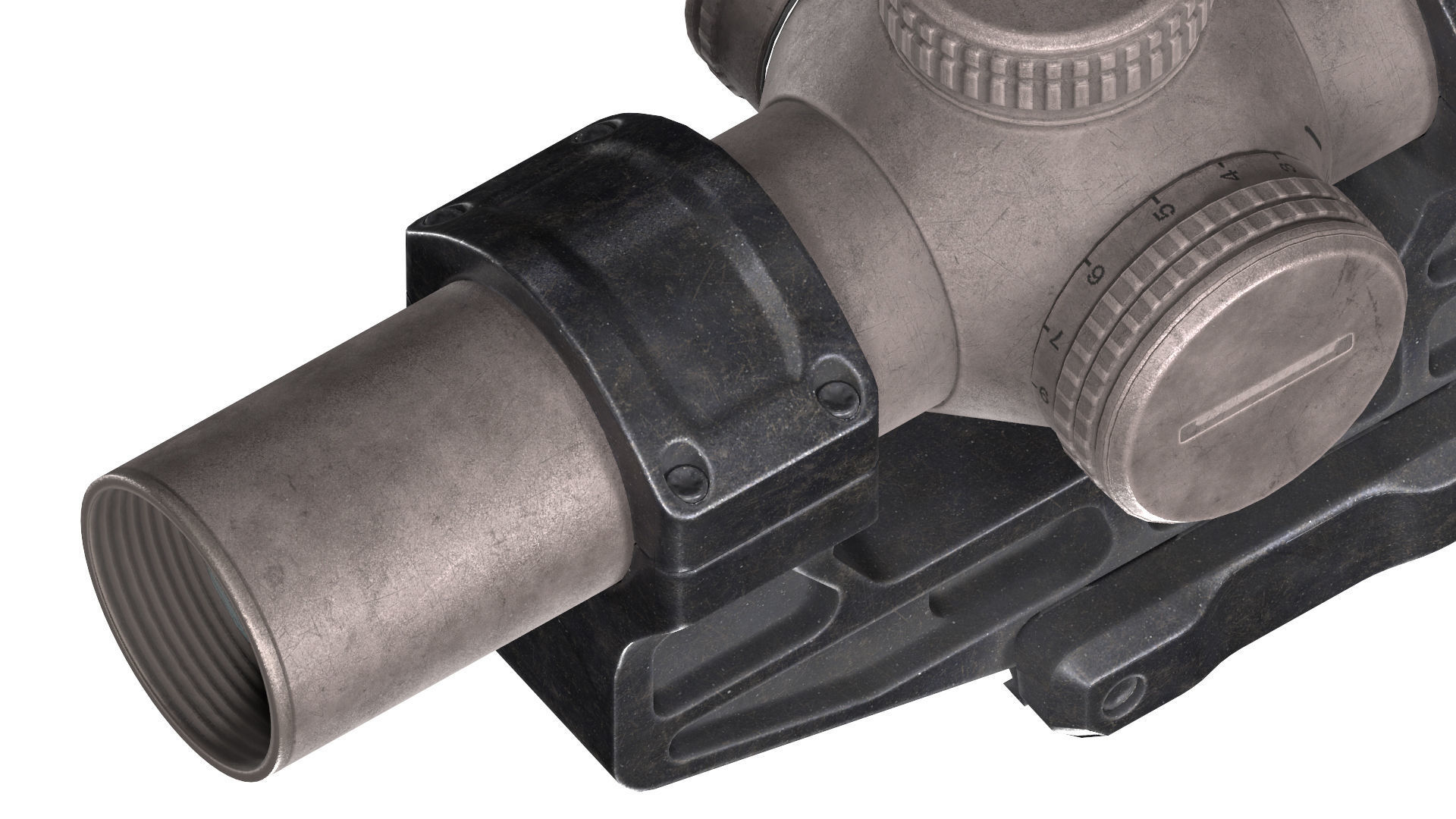 3D model MILITARY VORTEX 1X8 LPVO RIFLE SCOPE VR / AR / low-poly | CGTrader