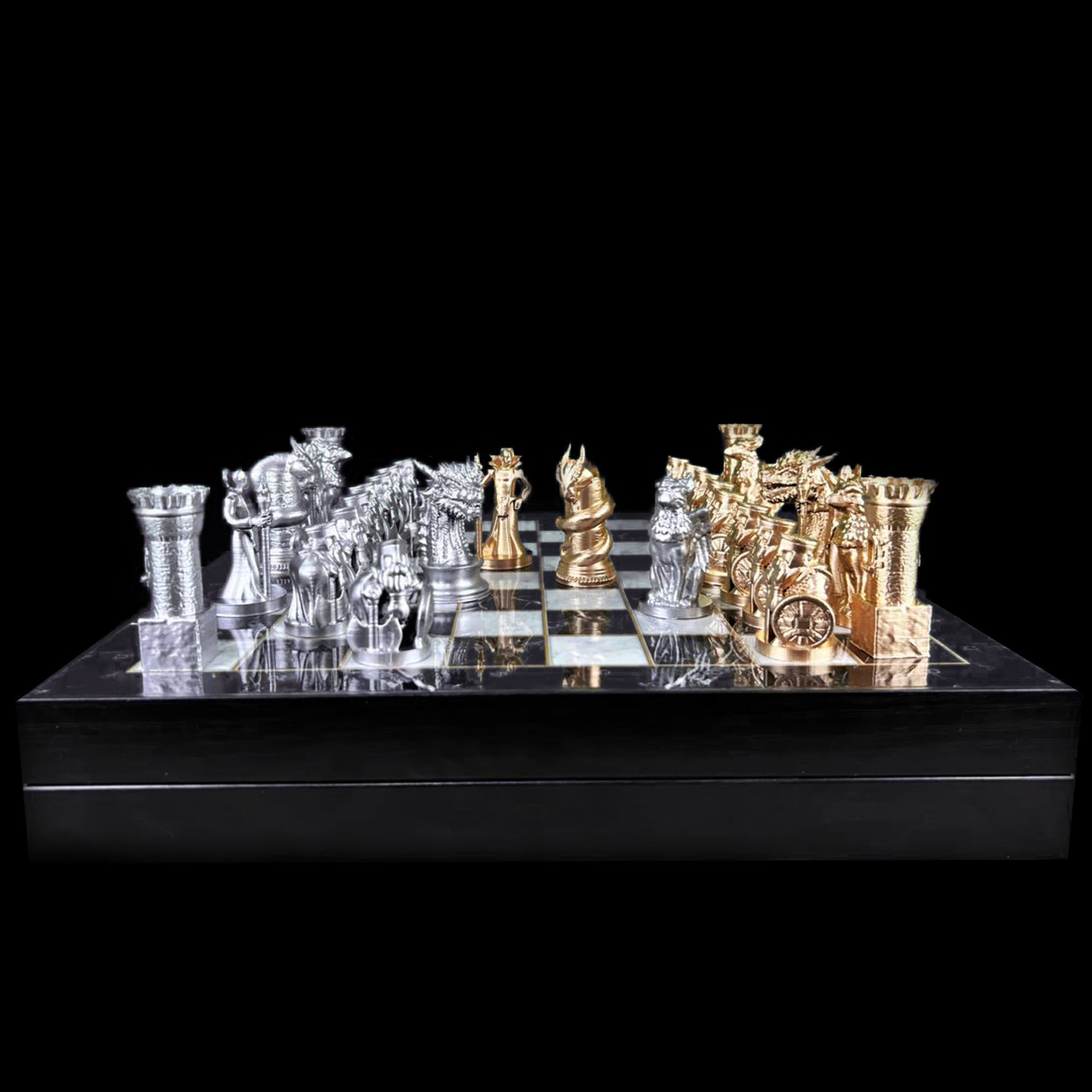 Dragon Chess Pieces 6 Different Pieces - Dragon Chess Game 3D model 3D ...