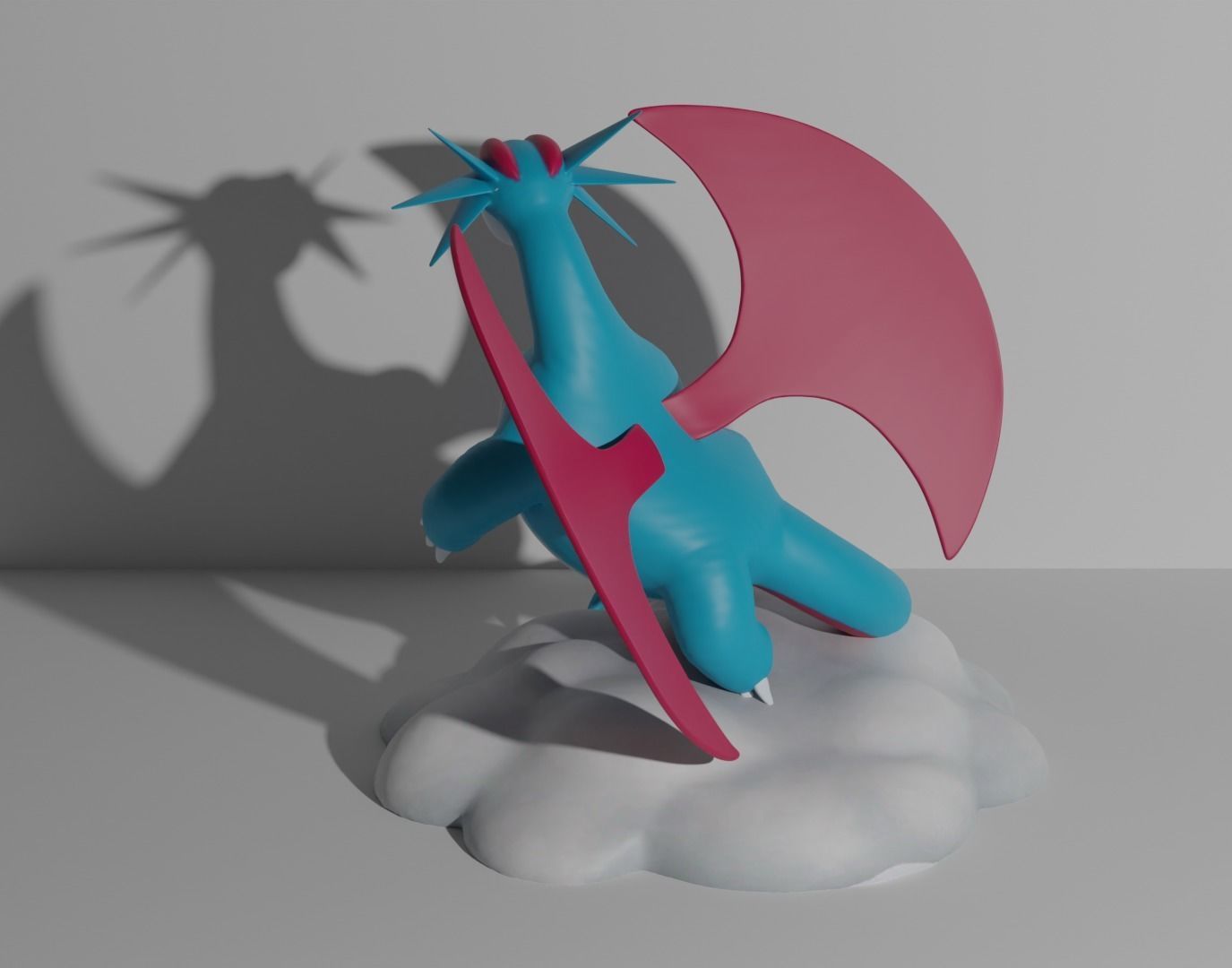Salamence pokemon 3D print model 3D model 3D printable | CGTrader