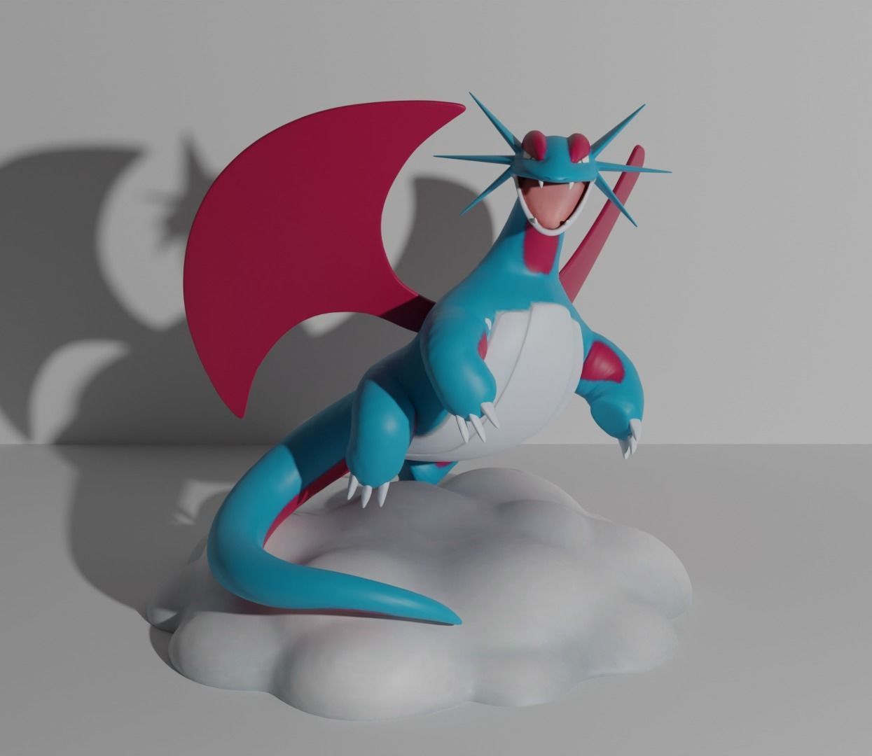Salamence pokemon 3D print model 3D model 3D printable | CGTrader