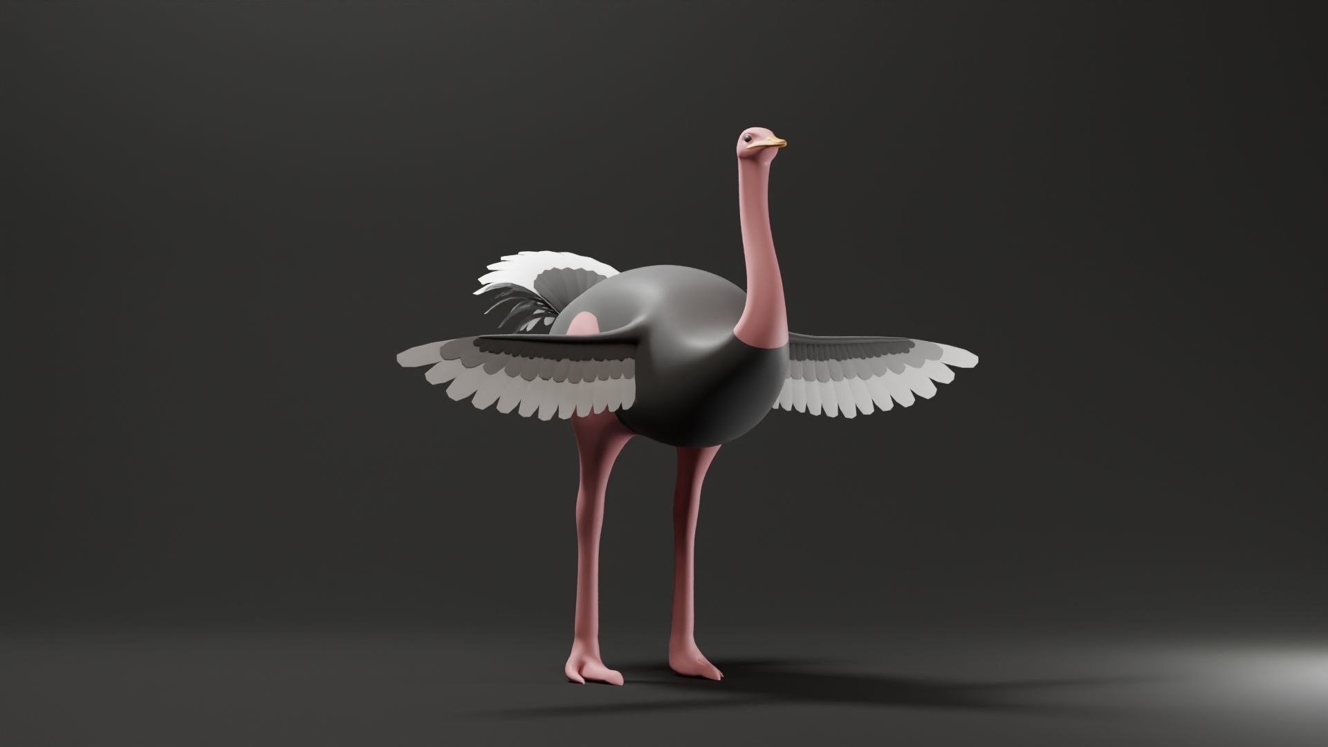 3D model Ostrich Base Mesh VR / AR / low-poly | CGTrader