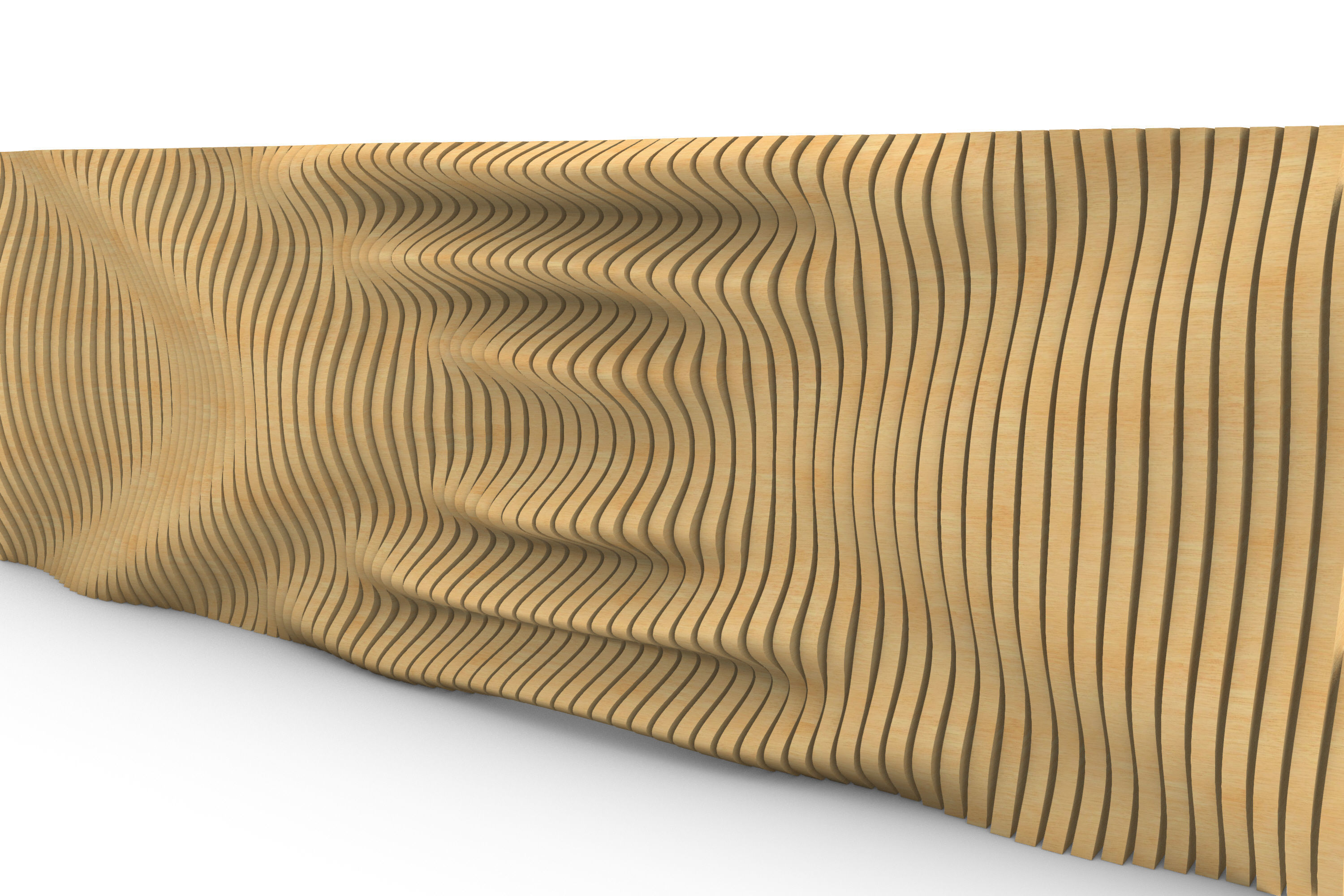Parametric Wall Longitudinal Pattern 3D model | CGTrader