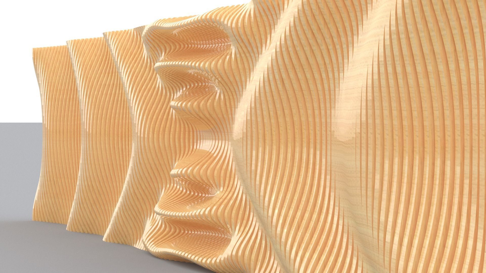 Parametric Wall Longitudinal Pattern 3D model | CGTrader