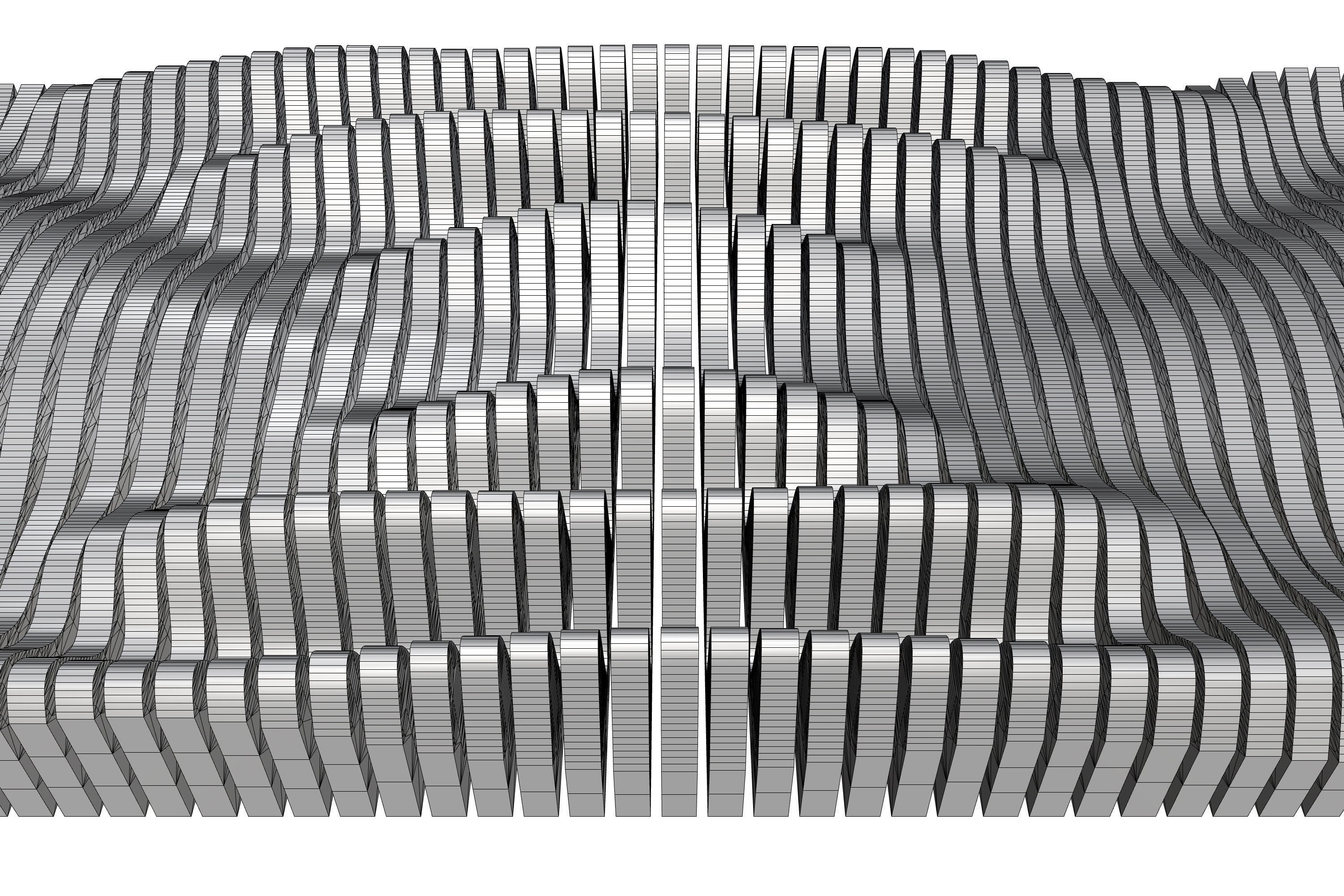 Parametric Wall Longitudinal Pattern 3D model | CGTrader