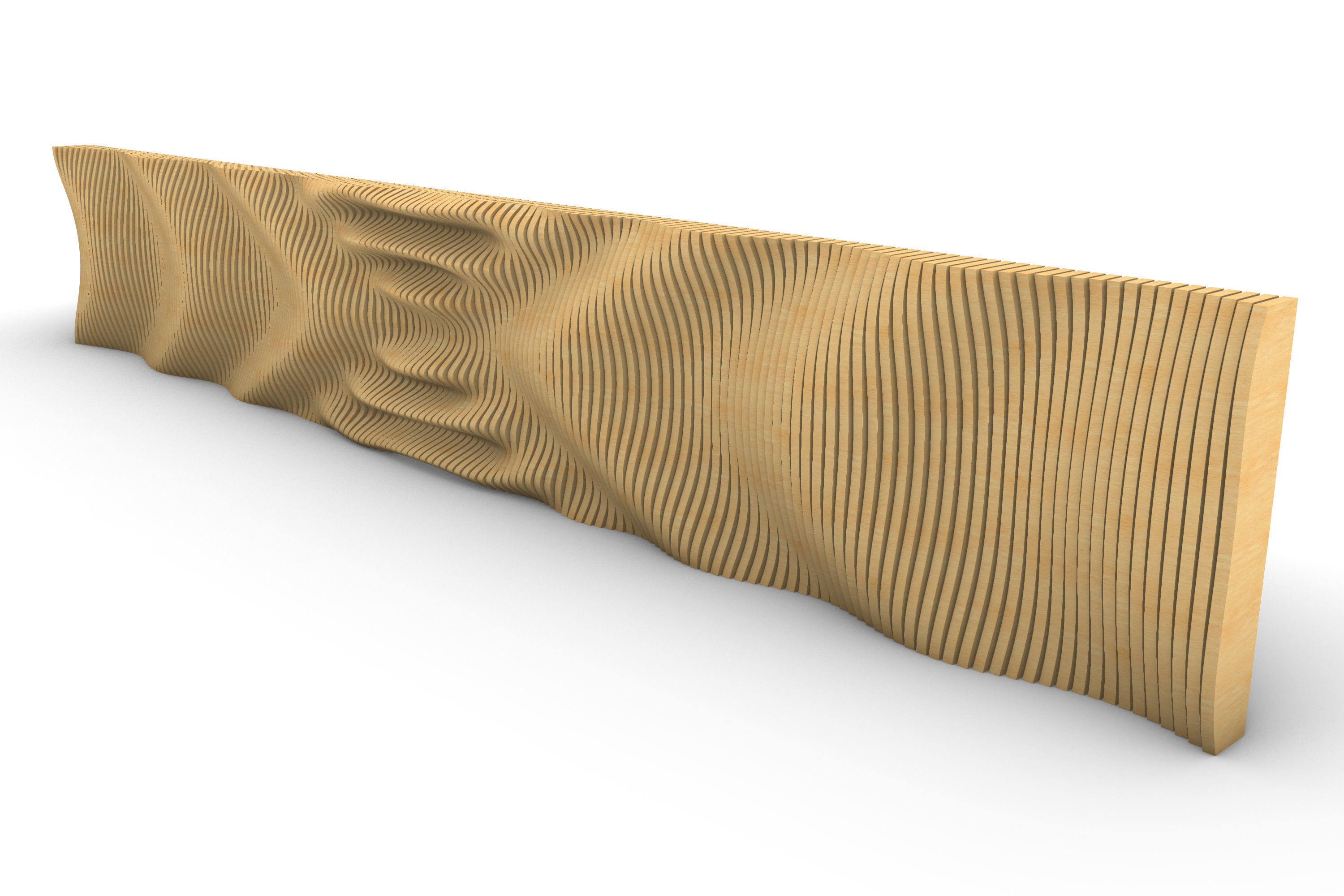 Parametric Wall Longitudinal Pattern 3D model | CGTrader
