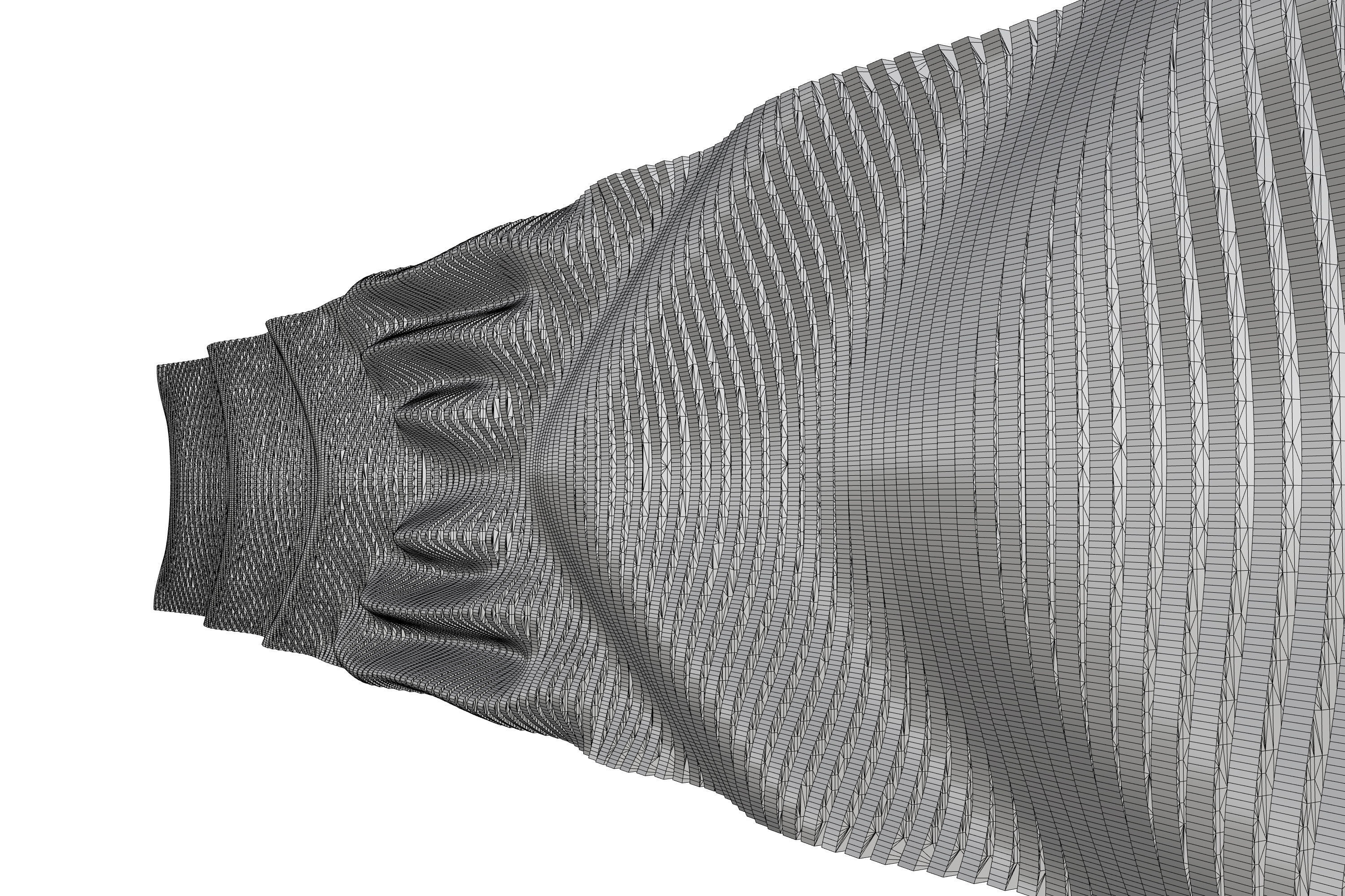 Parametric Wall Longitudinal Pattern 3D model | CGTrader