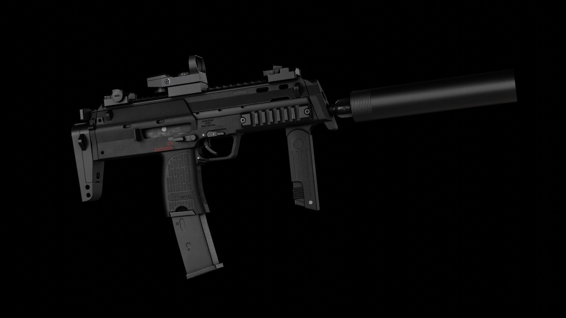 3d Model Hk Mp7a1 Vr Ar Low Poly Cgtrader