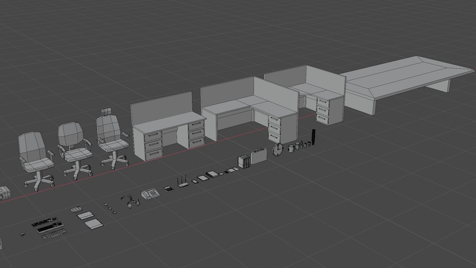 3D model Low Poly Office Asset Pack VR / AR / low-poly | CGTrader