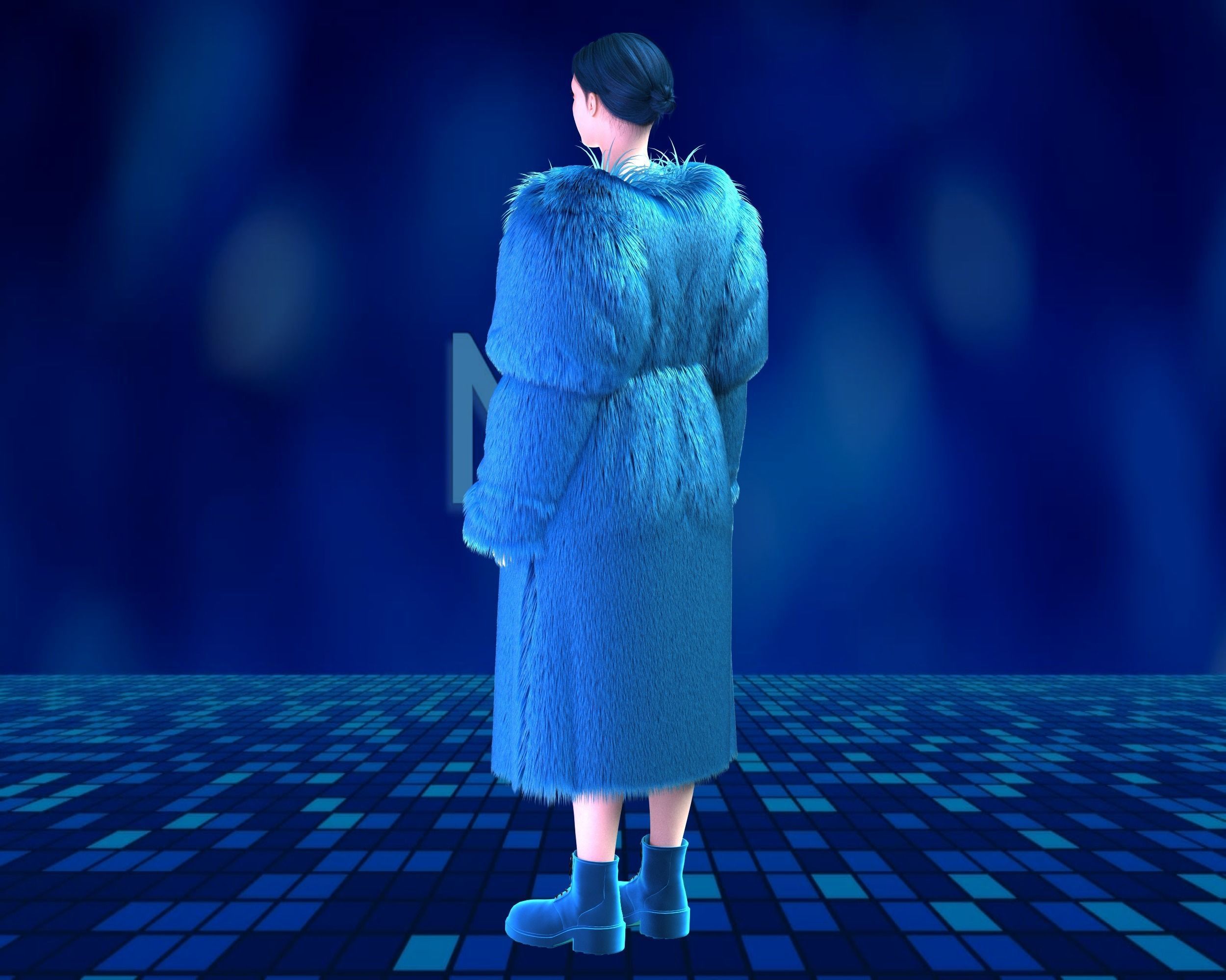 NFT-Ladies Fur Dress 3D model | CGTrader