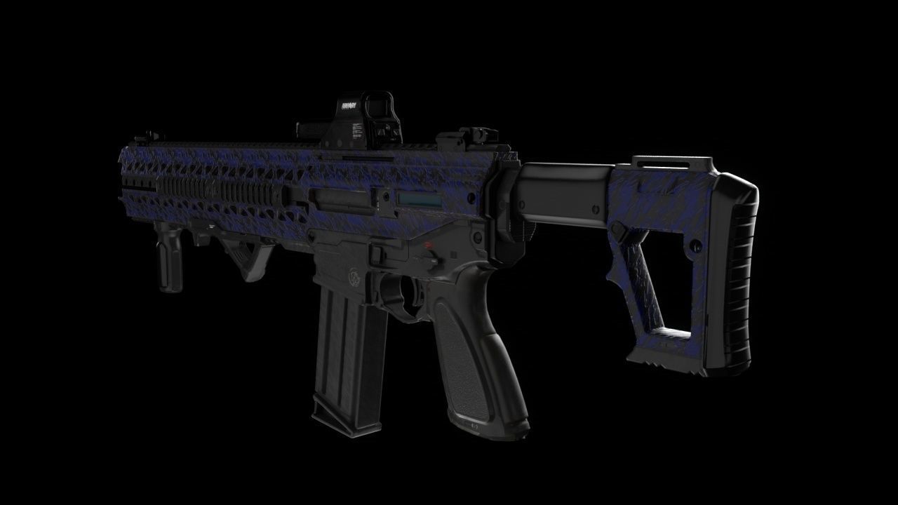 FN M29 purple Infantry Rifle 3D model | CGTrader