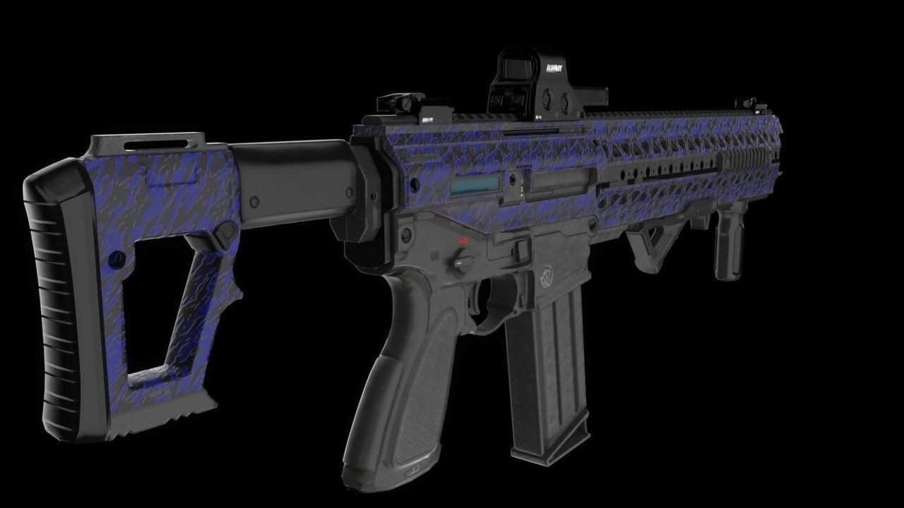 FN M29 purple Infantry Rifle 3D model | CGTrader