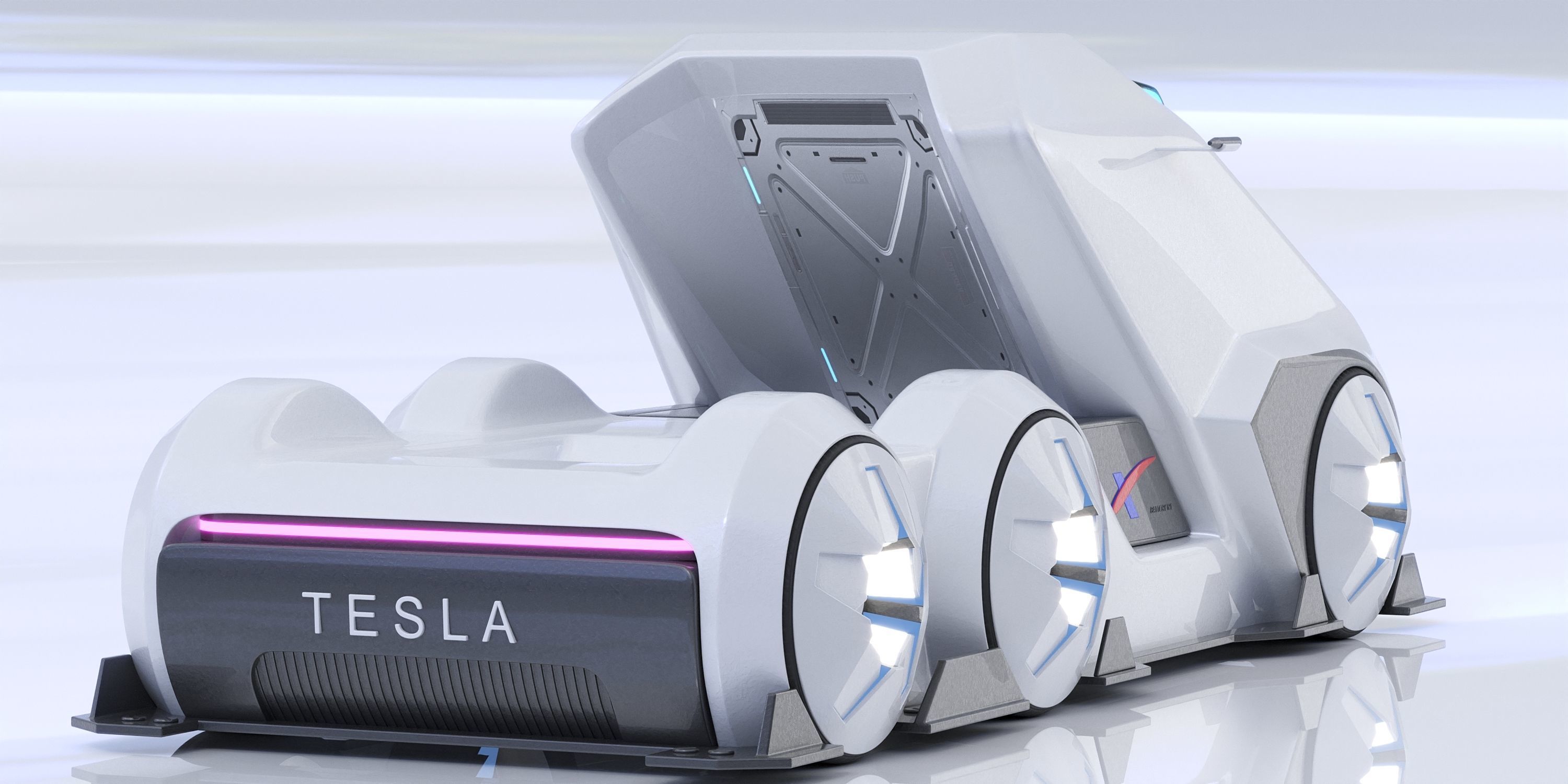3D model Tesla Spaces rocket VR / AR / low-poly | CGTrader