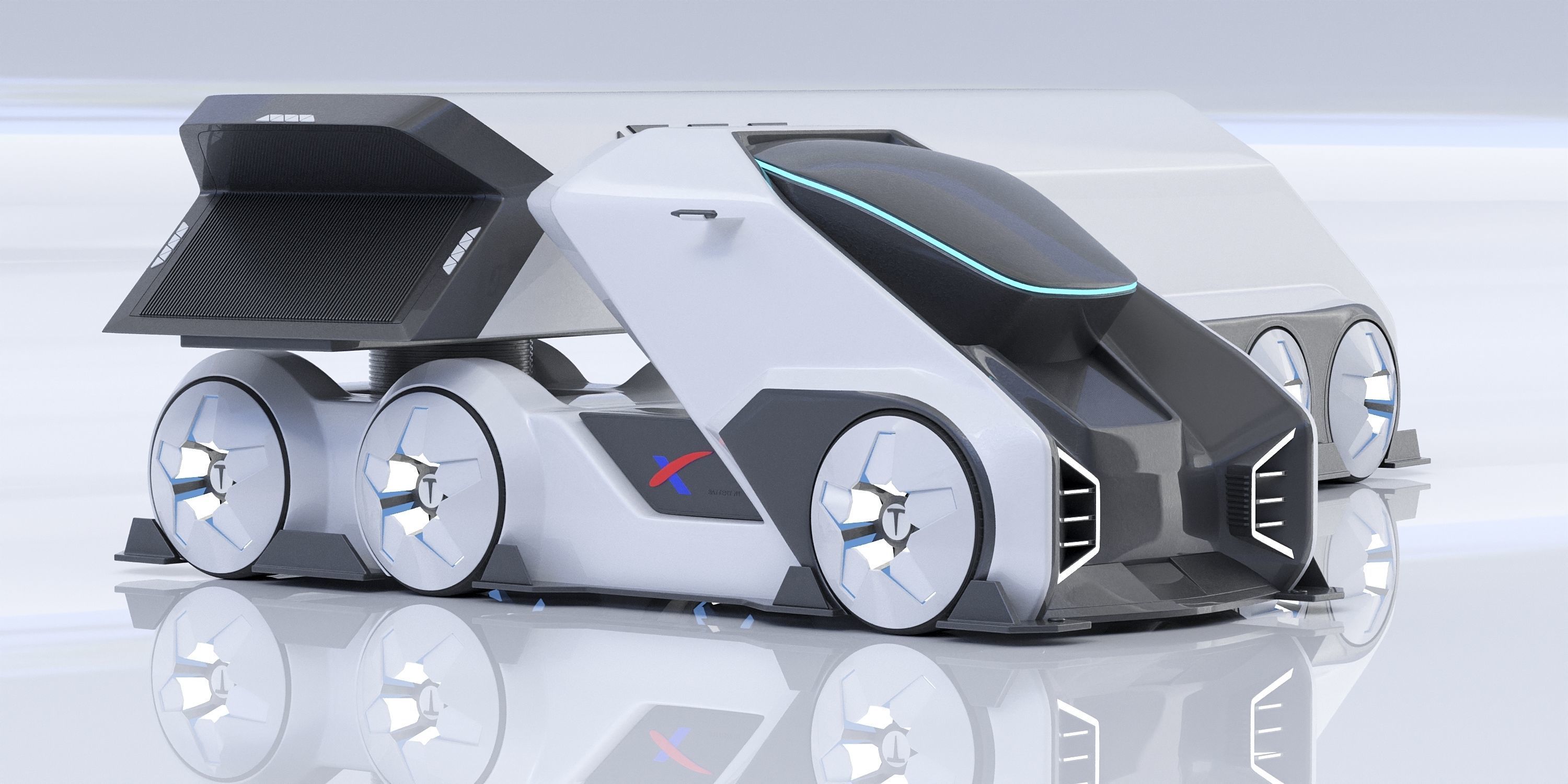 3D model Tesla Spaces rocket VR / AR / low-poly | CGTrader