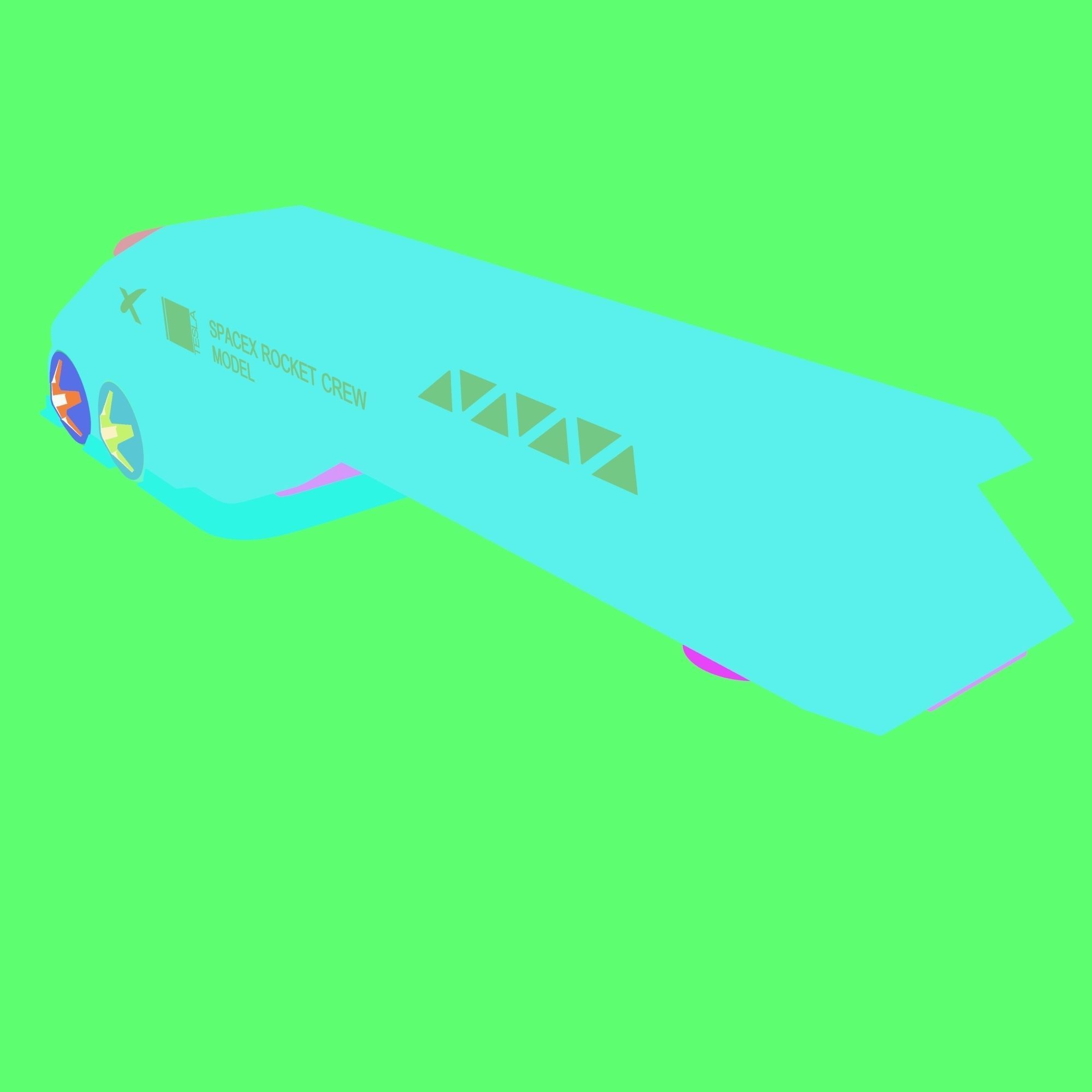 3D model Tesla Spaces rocket VR / AR / low-poly | CGTrader
