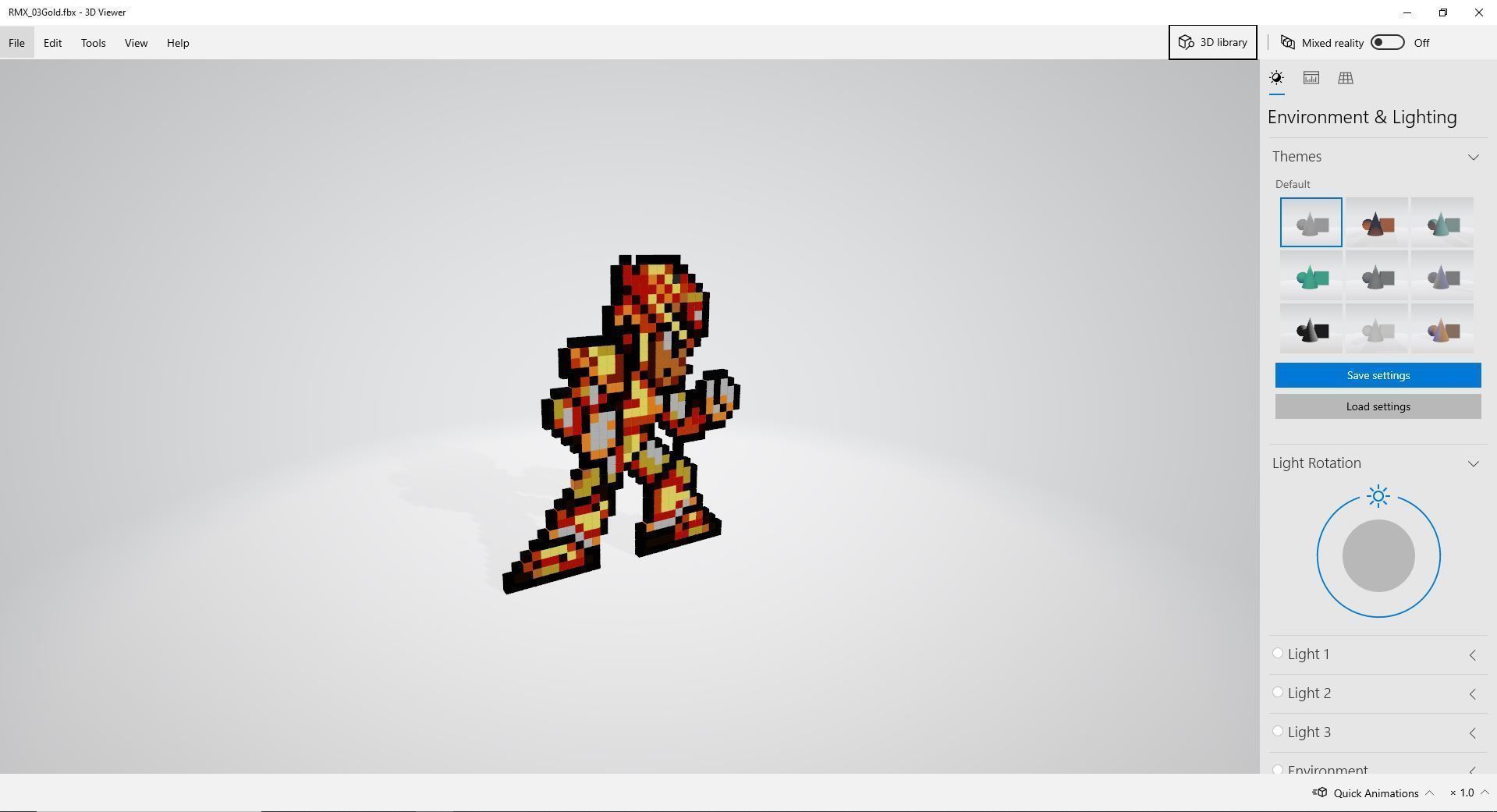 Rockman X Max Armor Gold 8 bit 3D model 3D printable | CGTrader