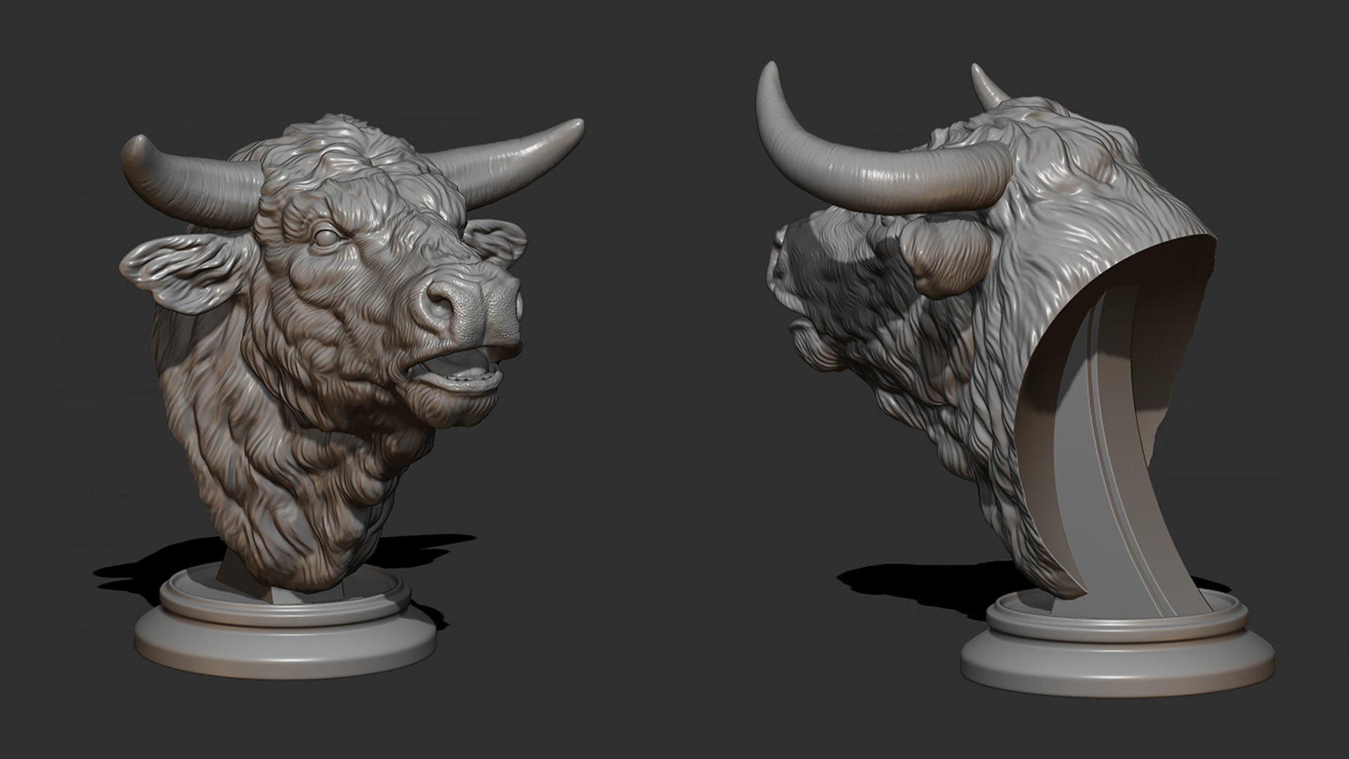 Bull bellows 3D model 3D printable | CGTrader