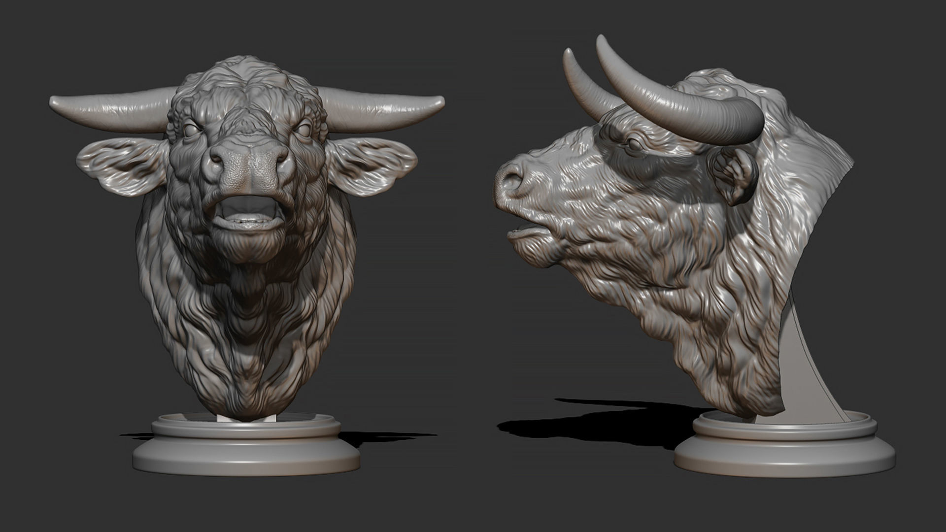 Bull bellows 3D model 3D printable | CGTrader