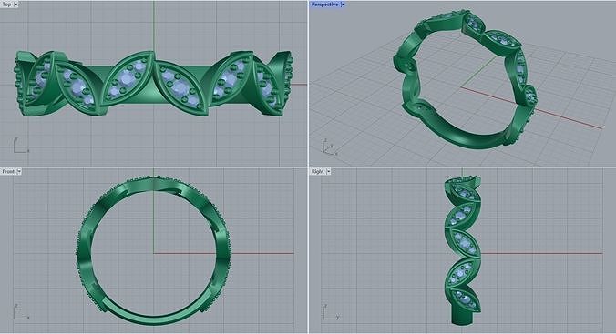 designed ring 3D model 3D printable | CGTrader