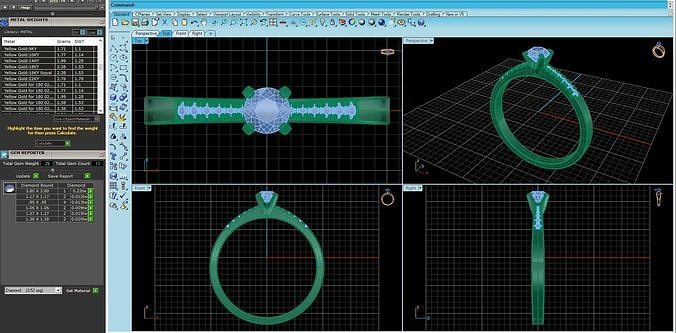 engagement ring 3D model 3D printable | CGTrader