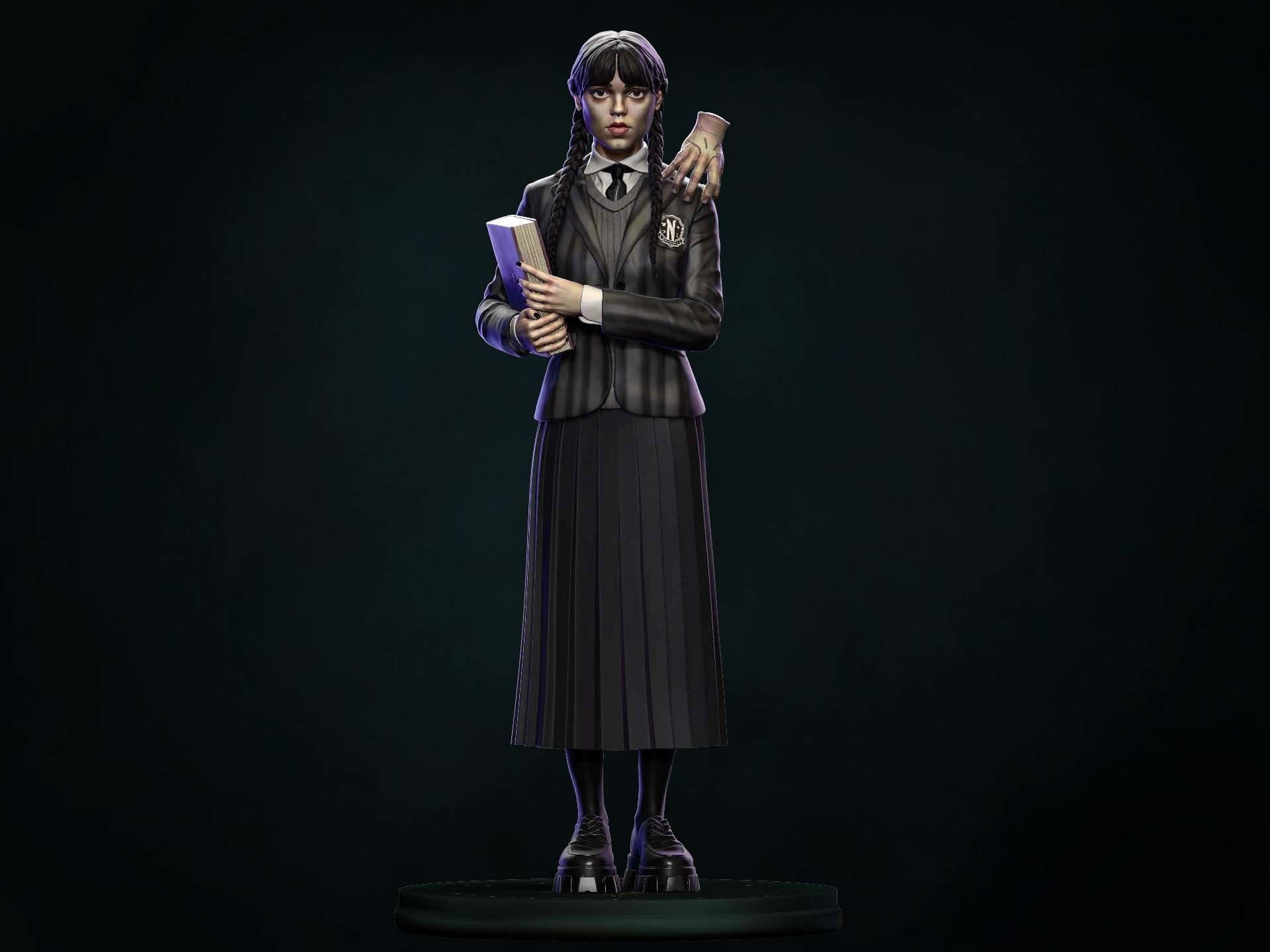 Wednesday Addams 3D model 3D printable | CGTrader