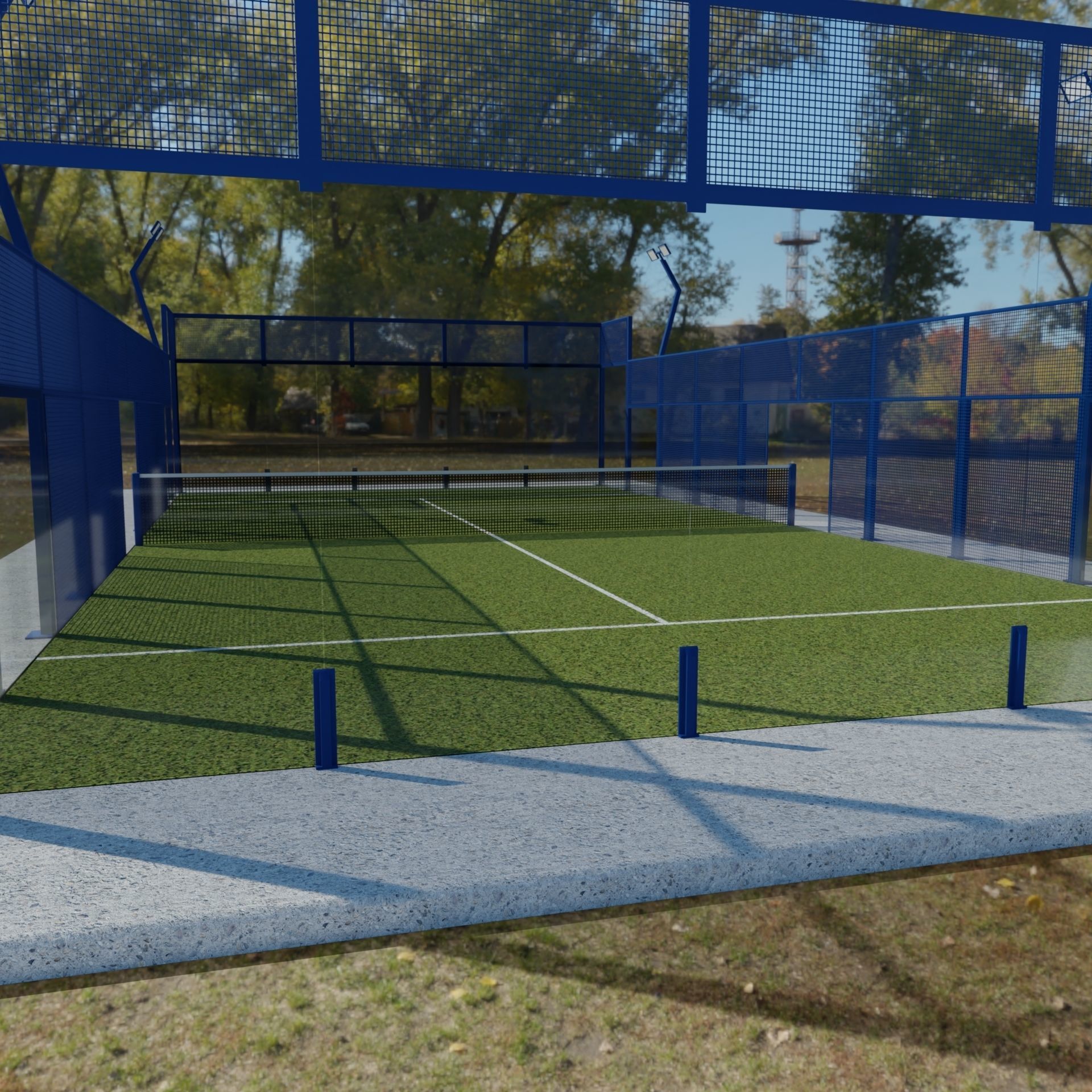Padel court 3D model | CGTrader