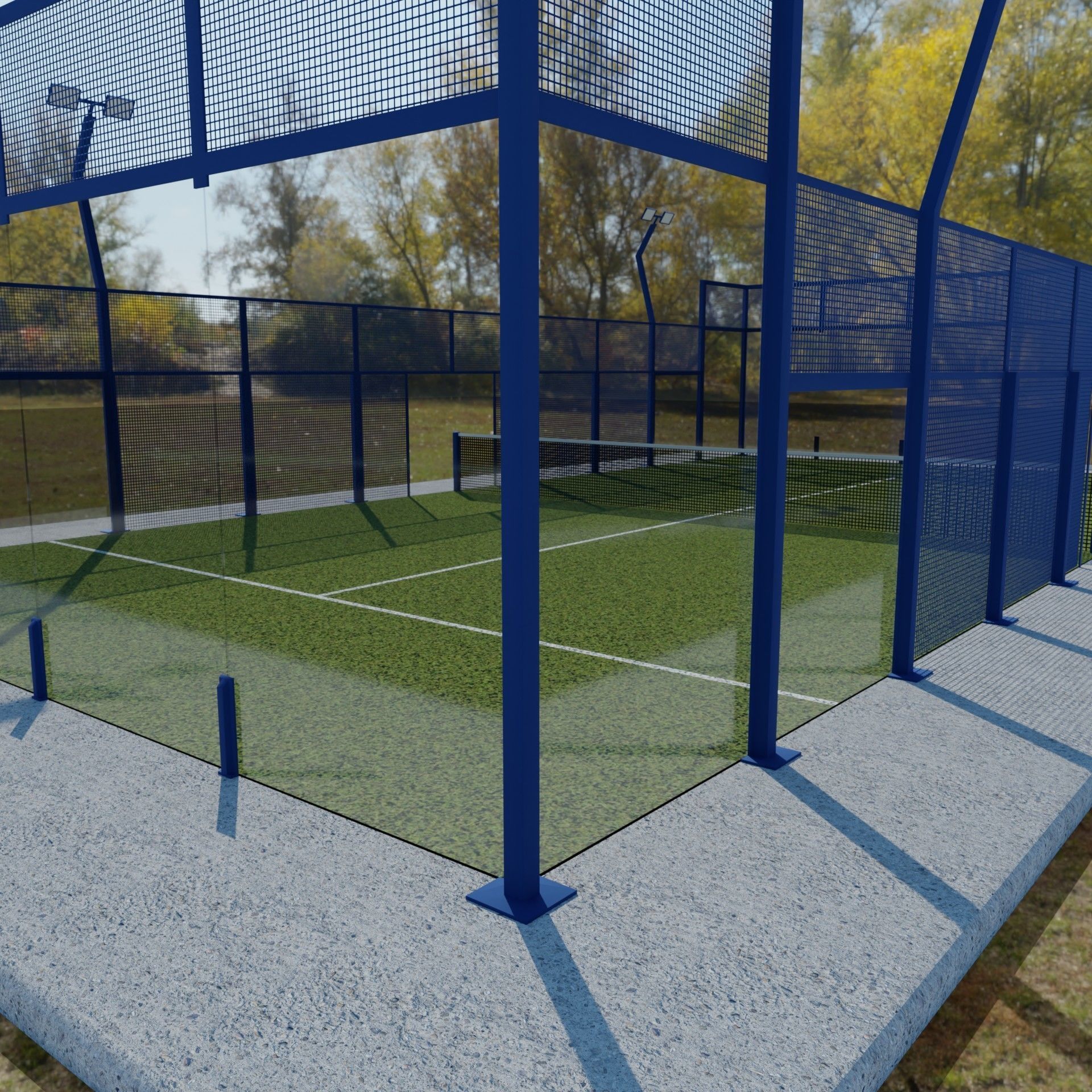 Padel court 3D model | CGTrader