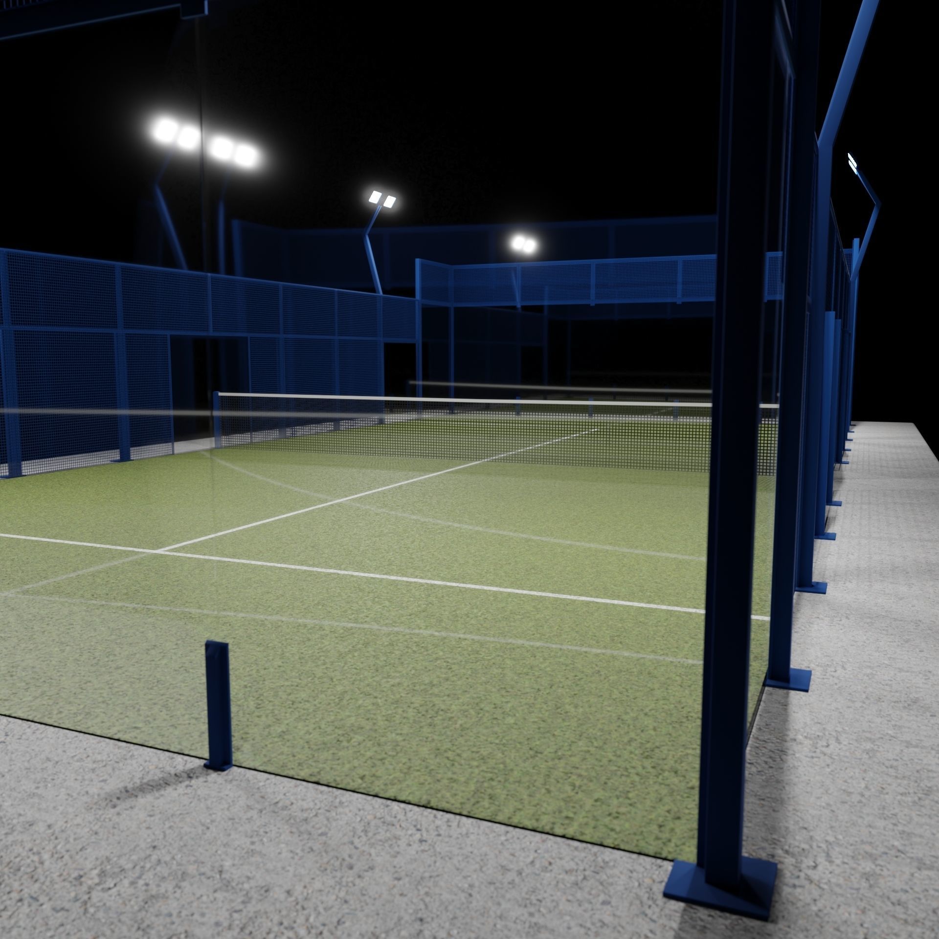 Padel court 3D model | CGTrader