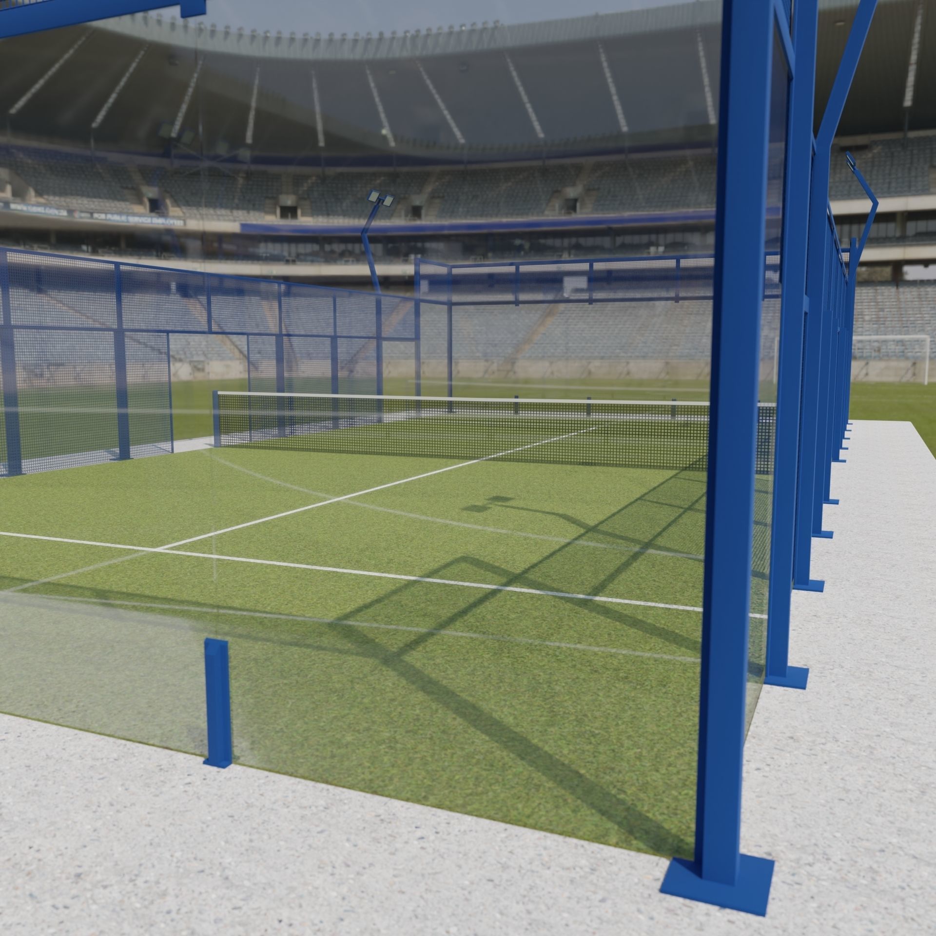 Padel court 3D model | CGTrader