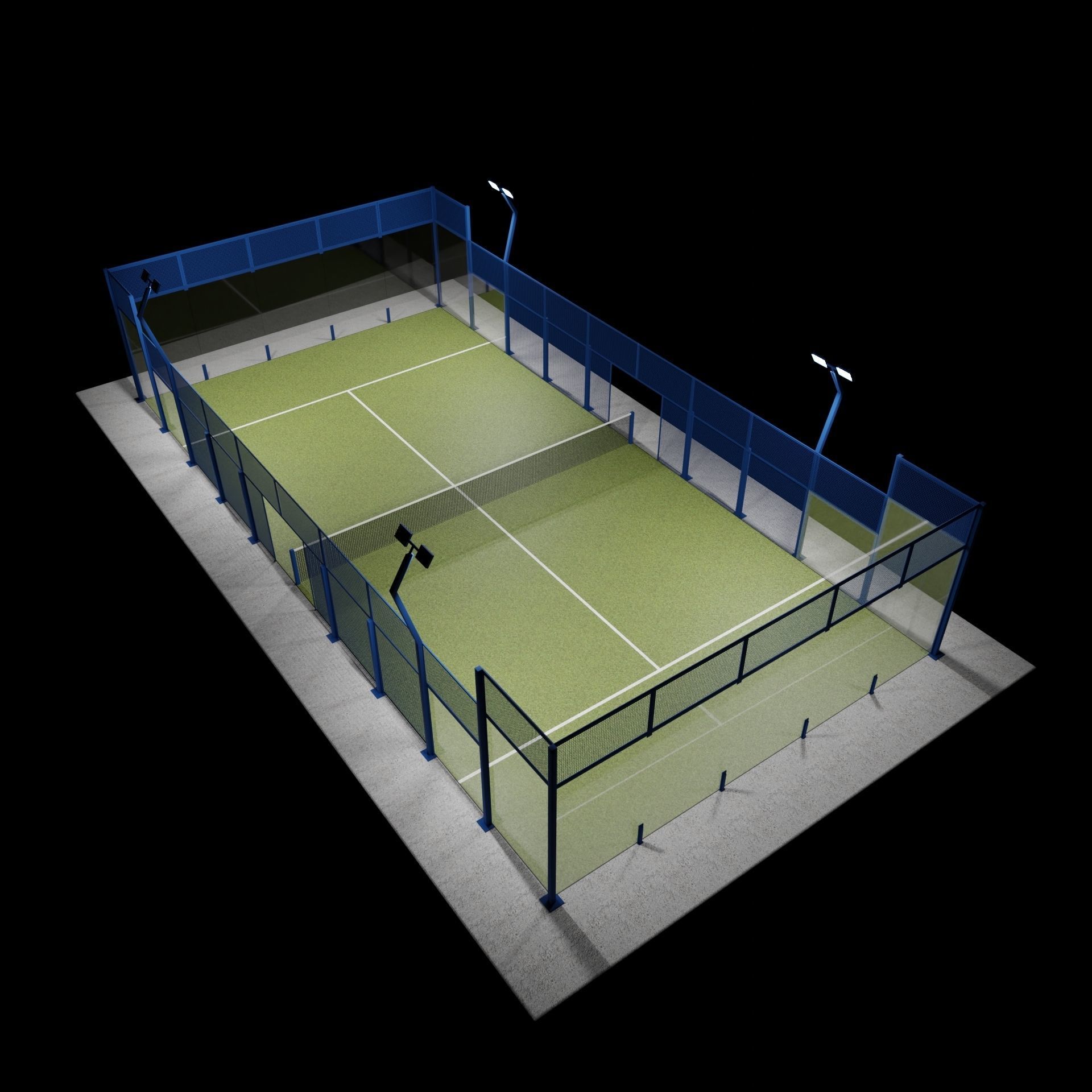 Padel court 3D model | CGTrader