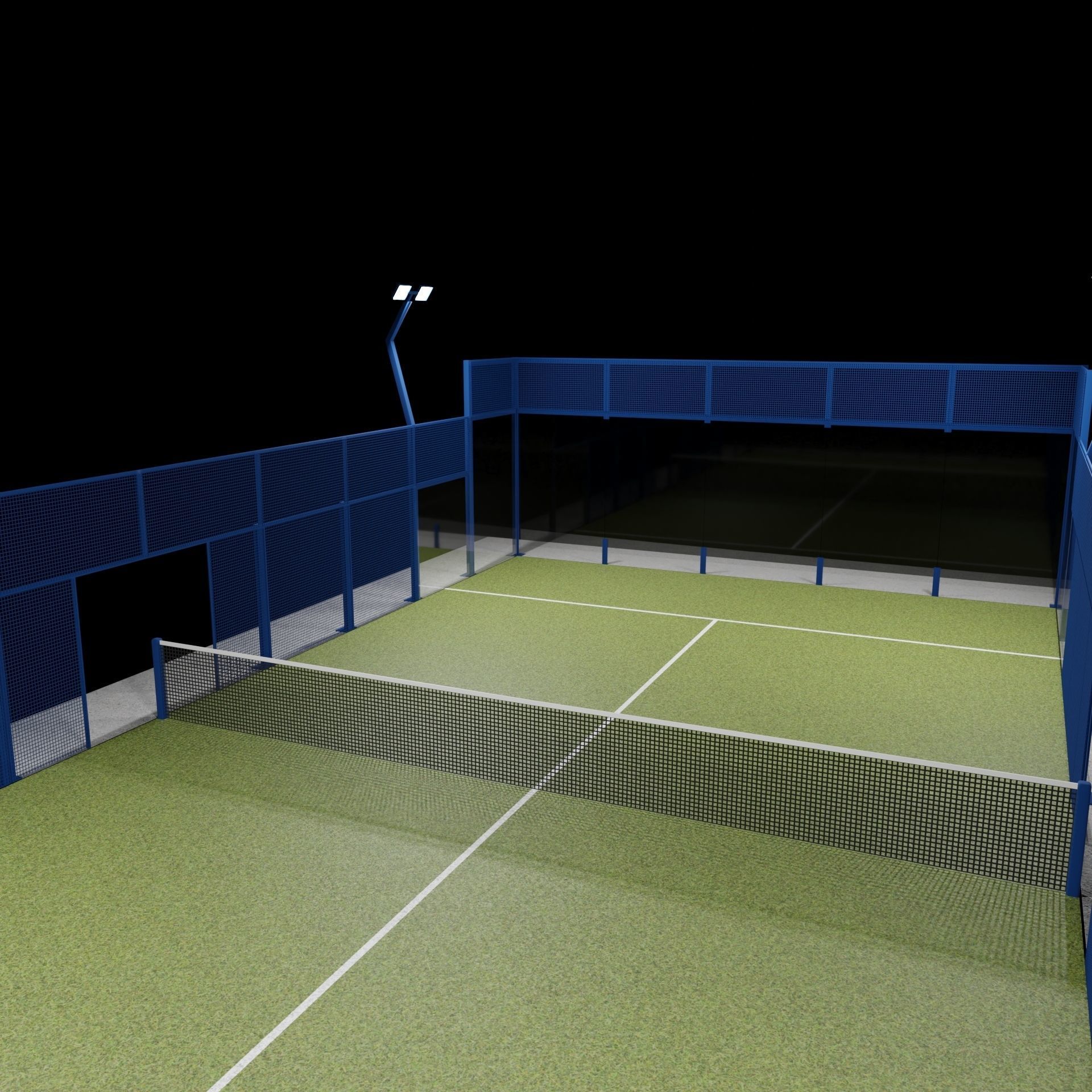 Padel court 3D model | CGTrader